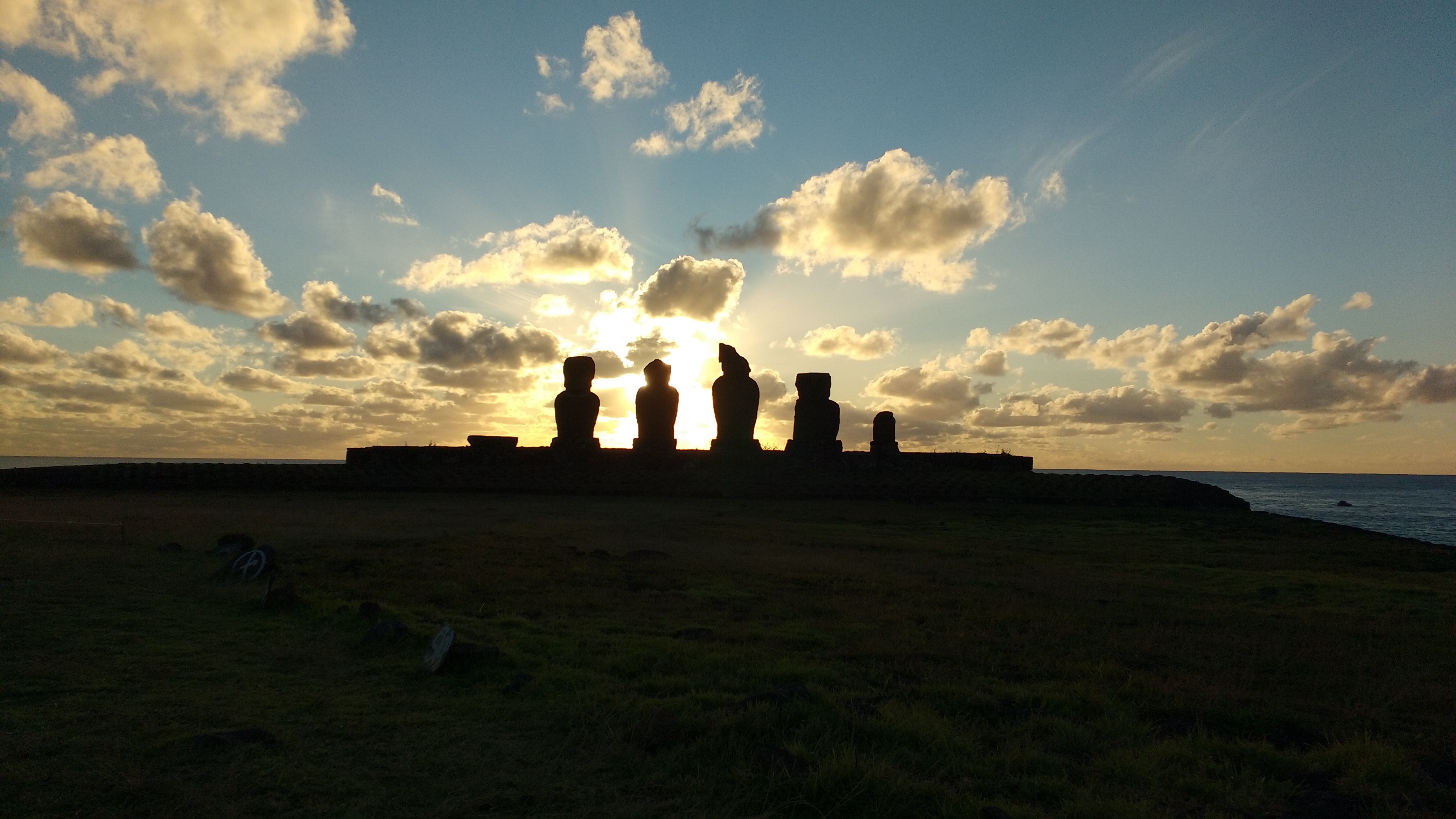 Clouds Sunset Easter Island free image download