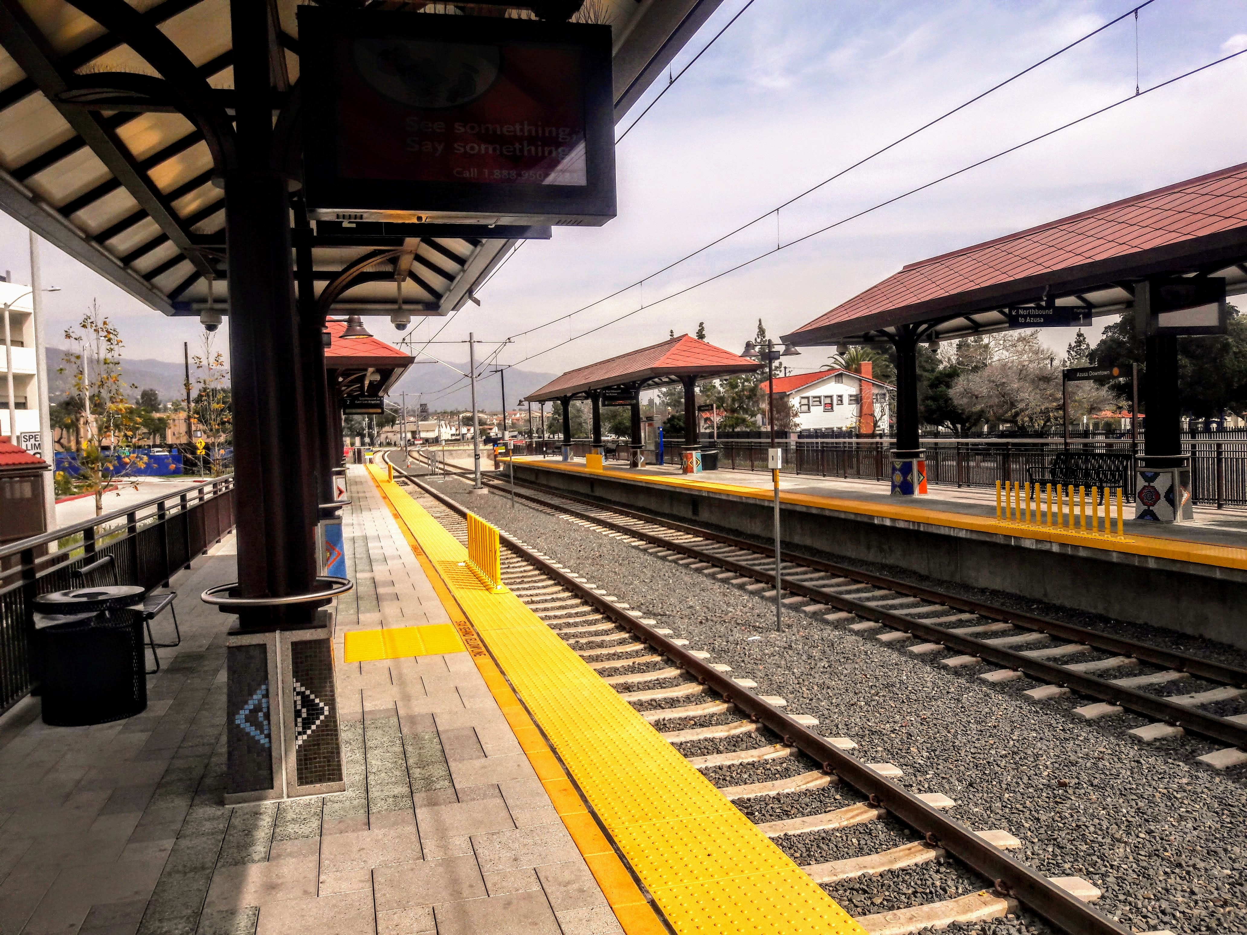 Azusa Gold Line Station Light Rail free image download