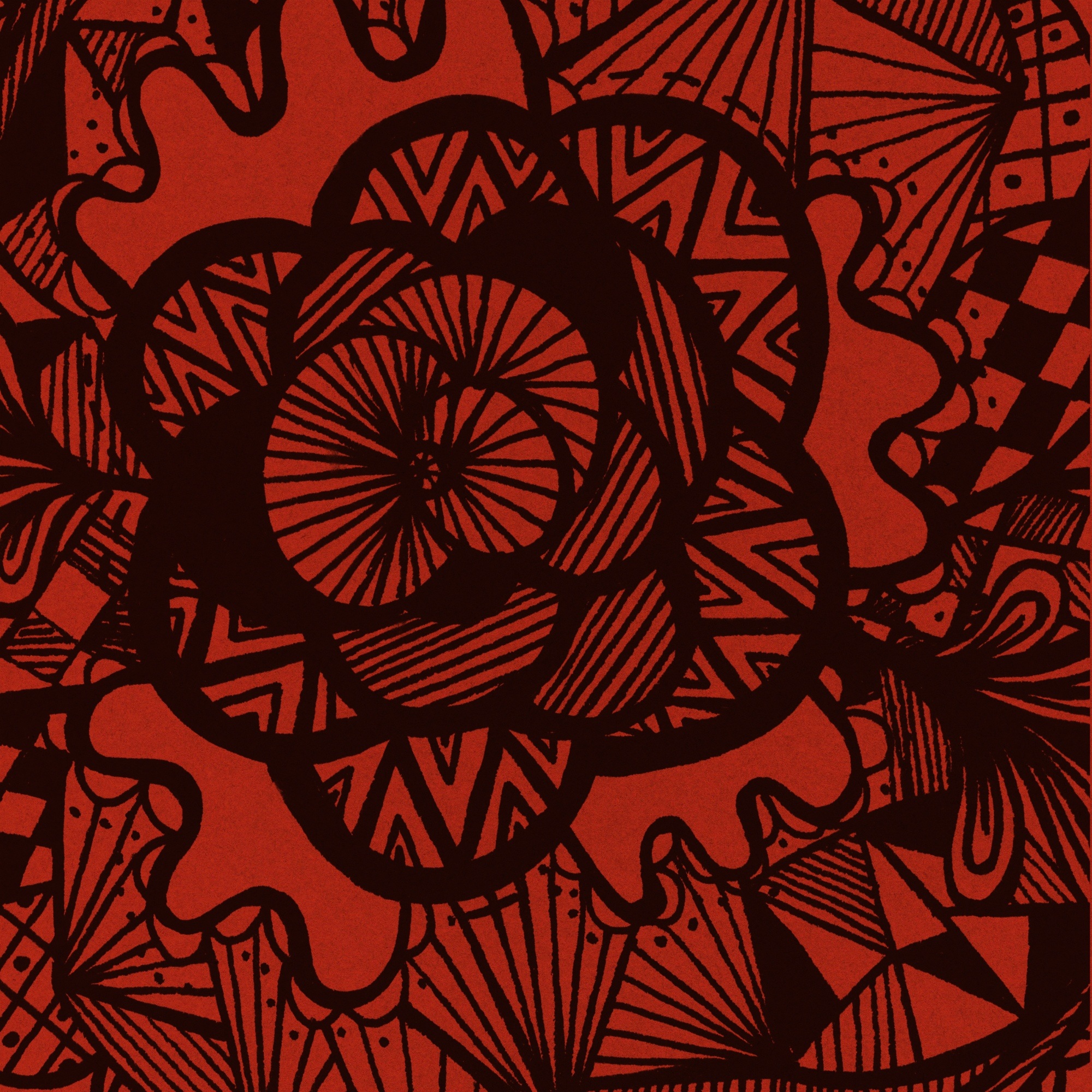 Decorative red and black floral pattern free image download