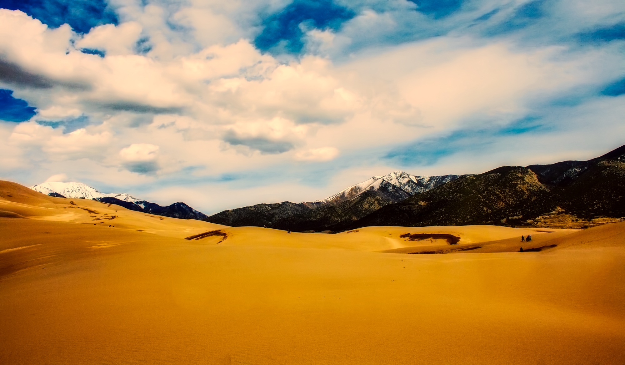 Desert Landscape Mountains Sand free image download