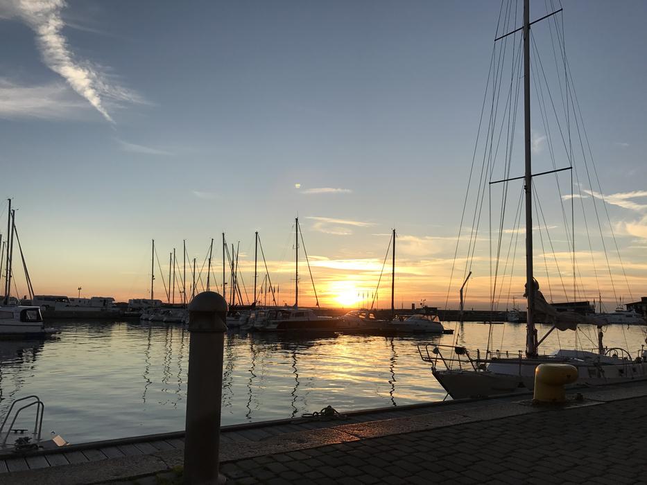 Port Boats Sunset free image download
