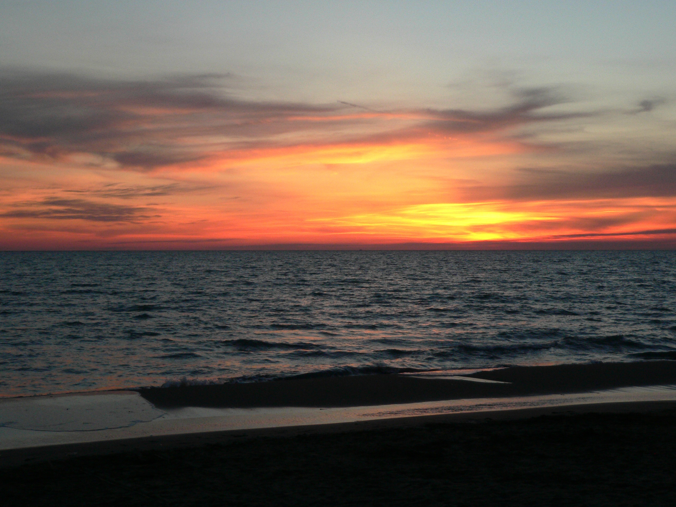 Sunset Sea Colors free image download