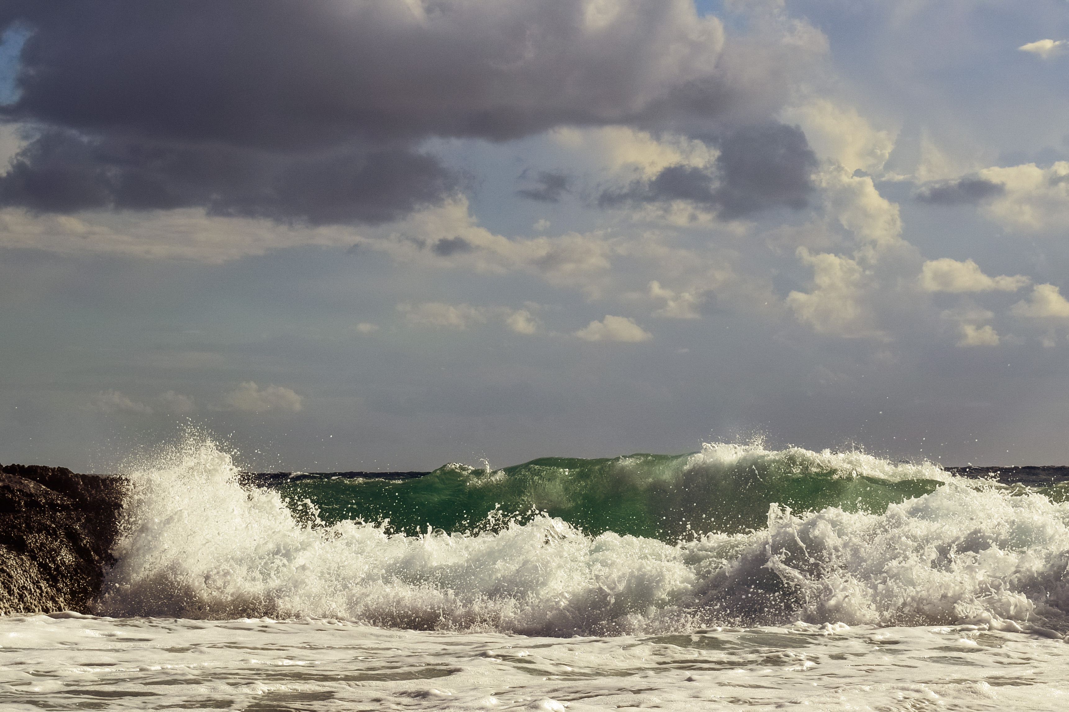 Wave Crushing Rocky Coast free image download
