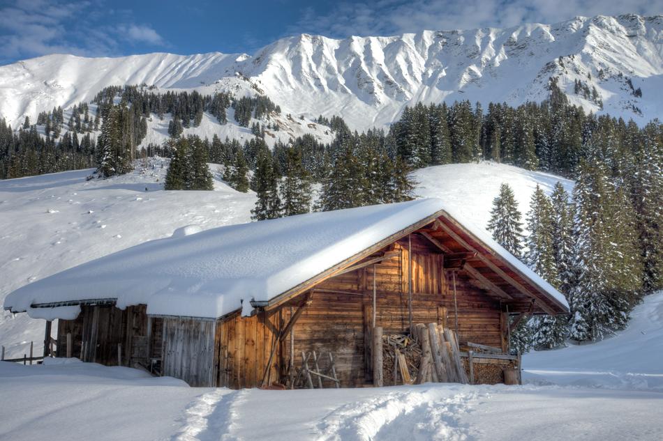 Mountains Hut view free image download