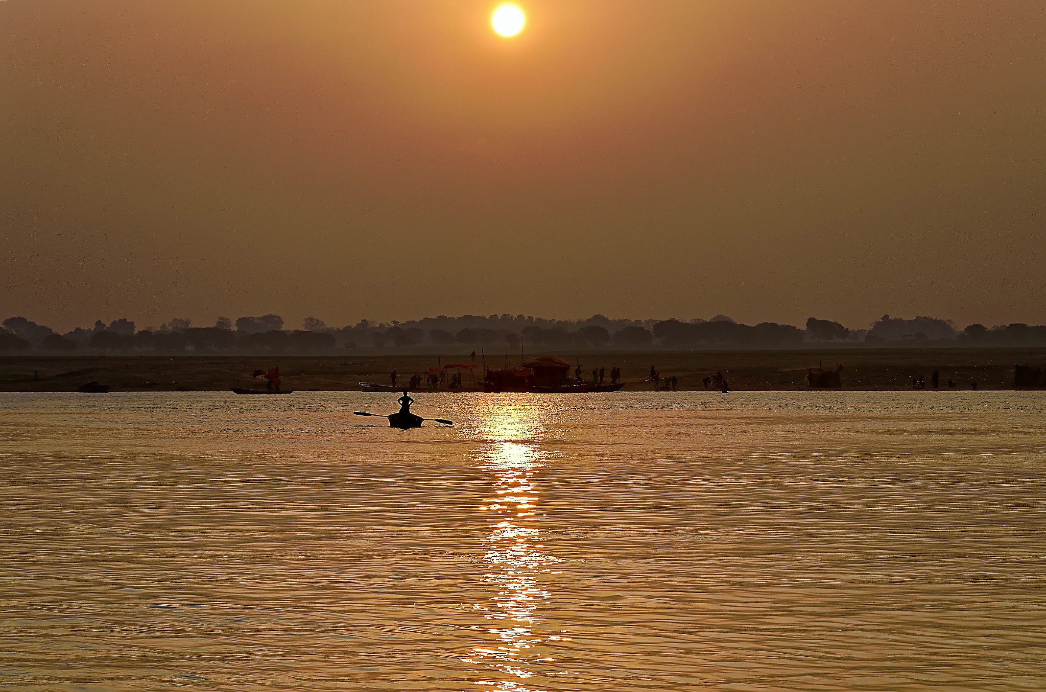 India Ganges Sunset free image download
