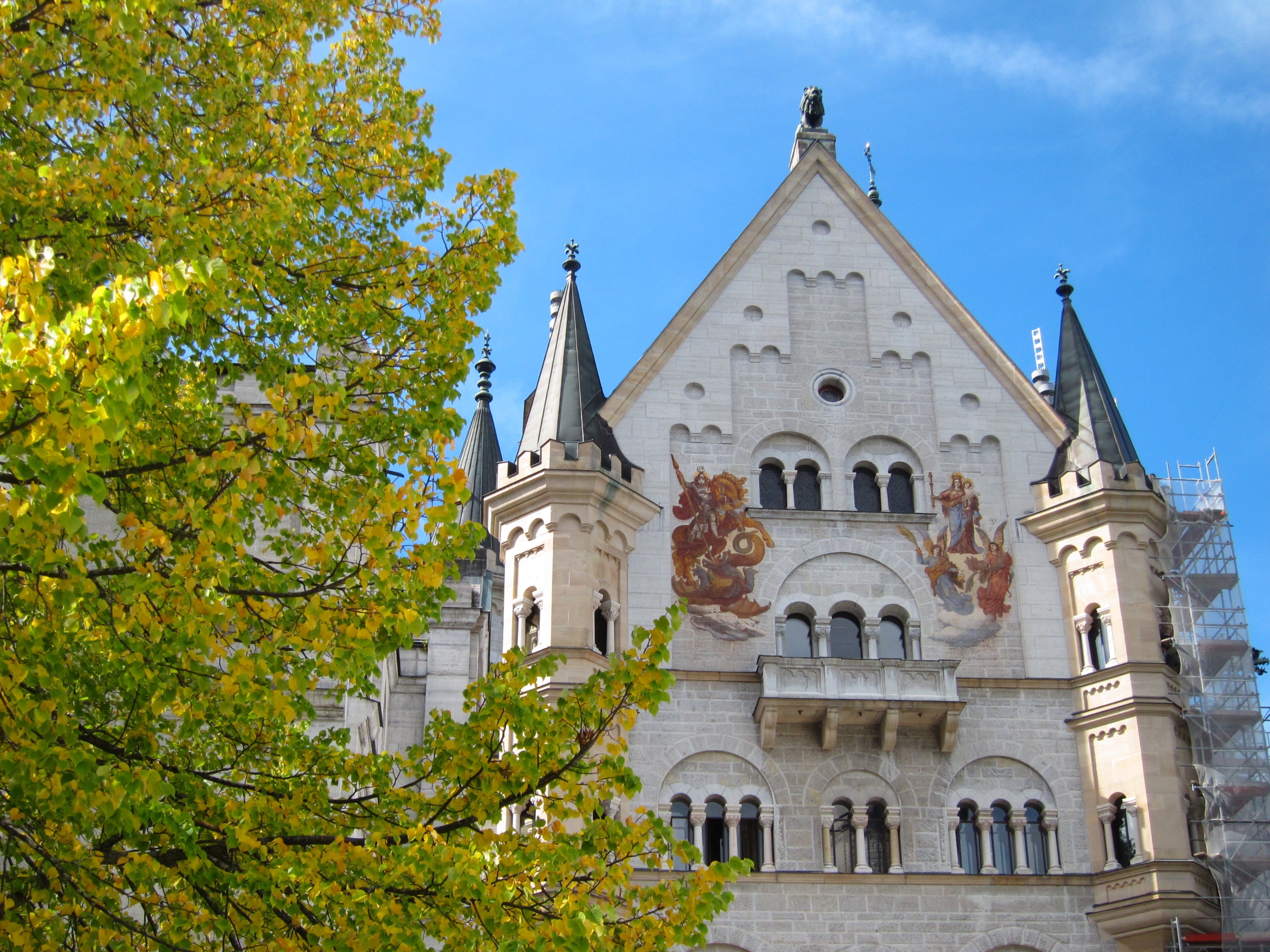 Autumn Castle Blue Day free image download