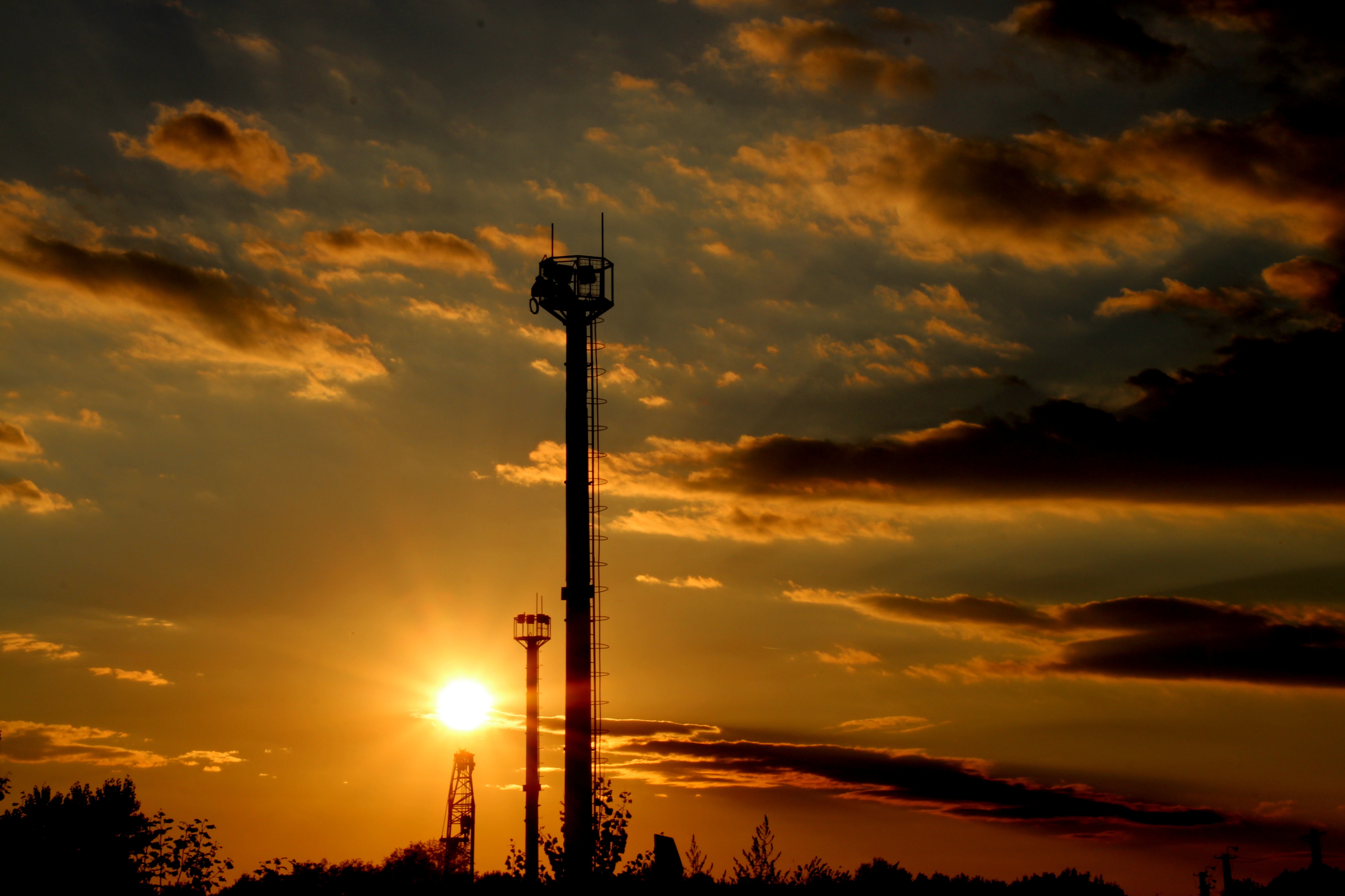 Sunset Industrial Sky free image download