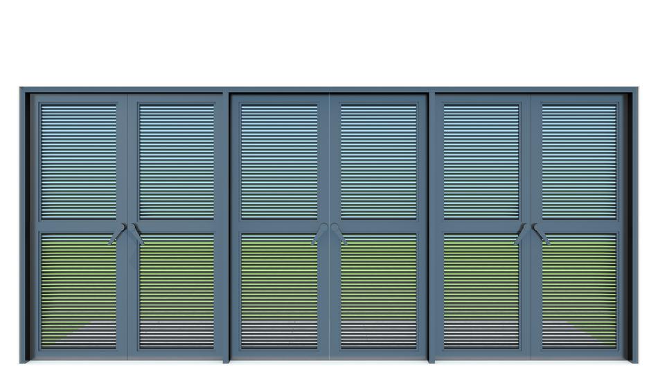 Multi-colored blinds on the doors free image download