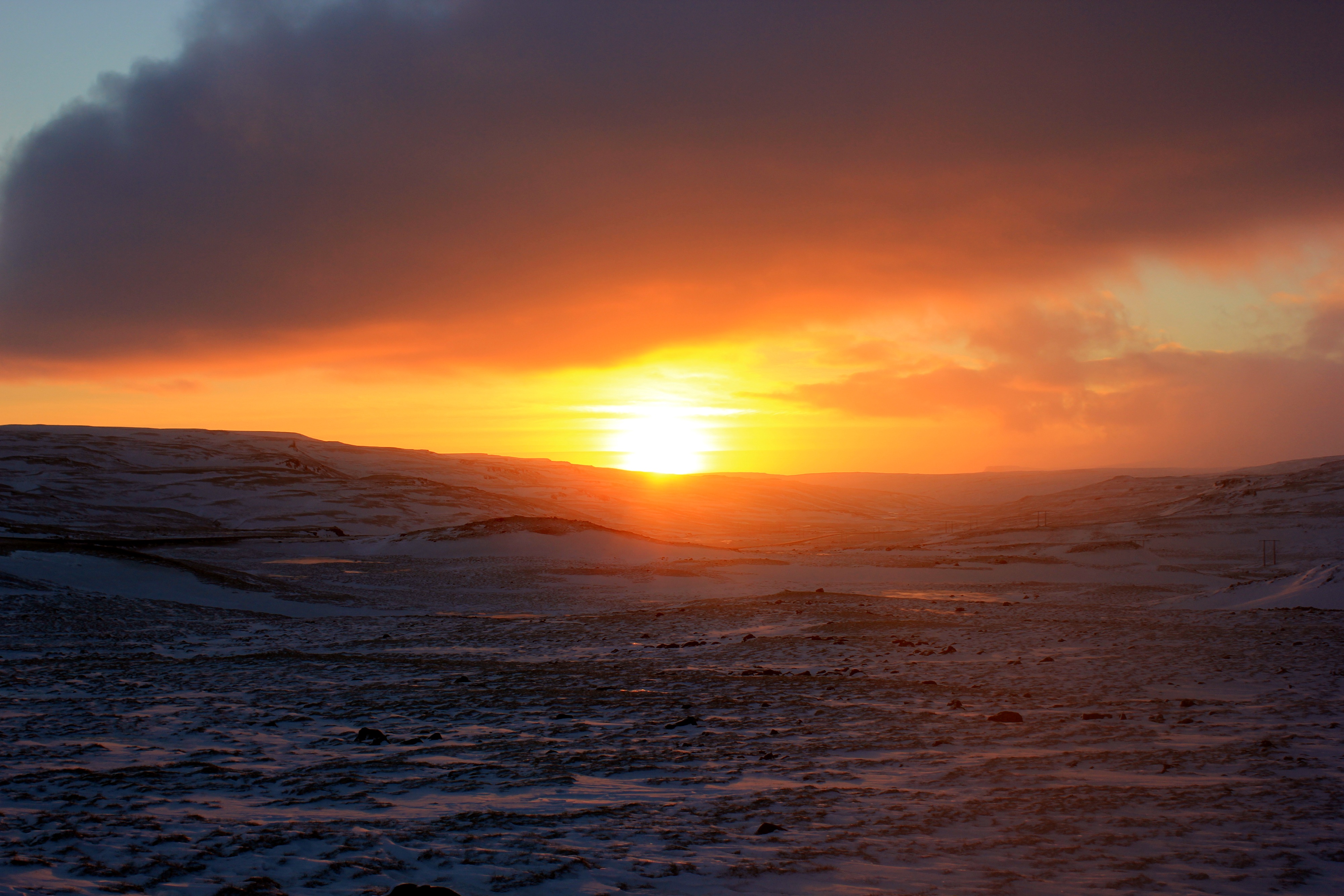Sunset Clouds Snow free image download
