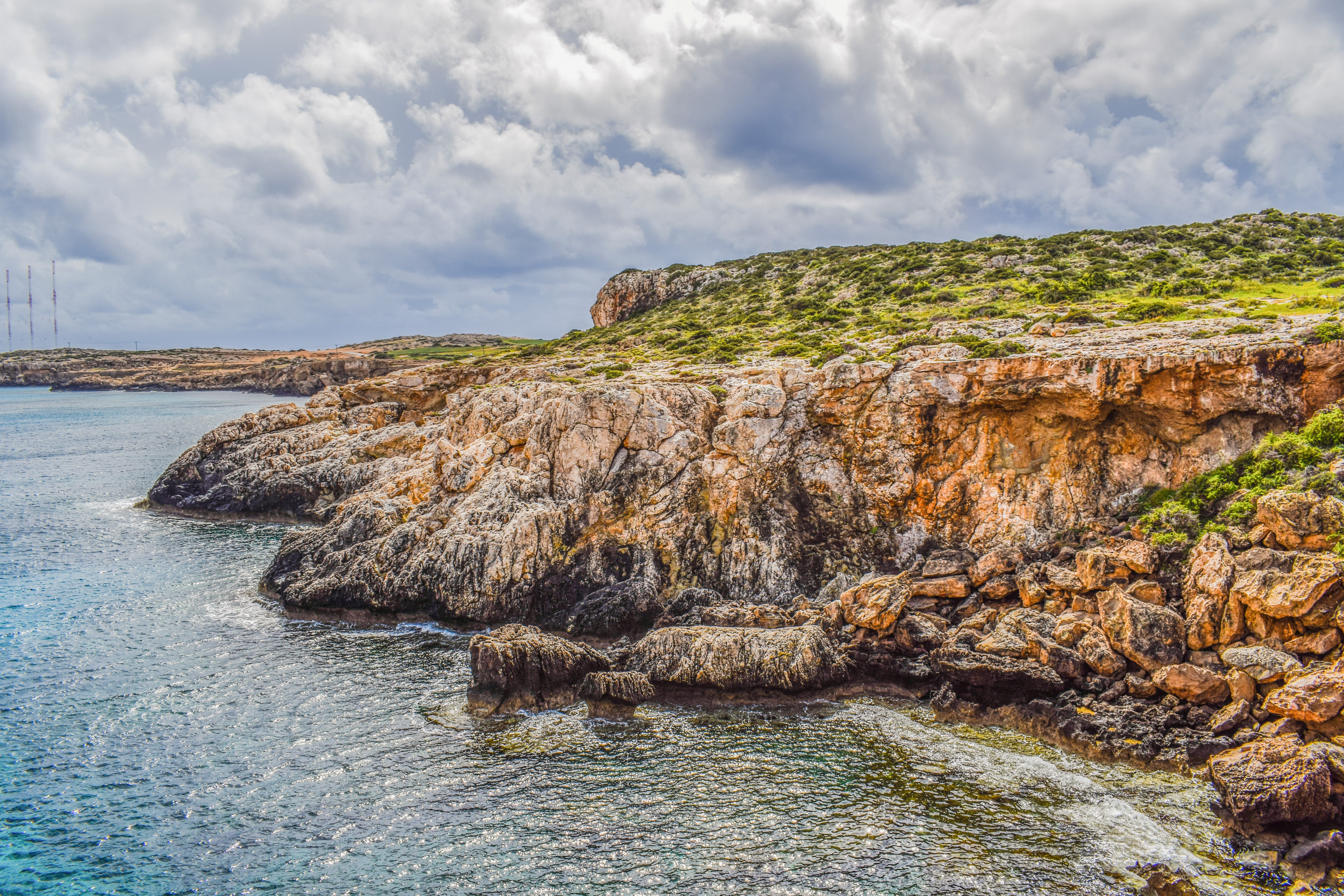 Cliffs of cyprus by the sea free image download