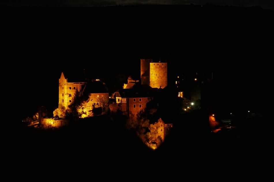 Landscape of Castle Night Lighting free image download