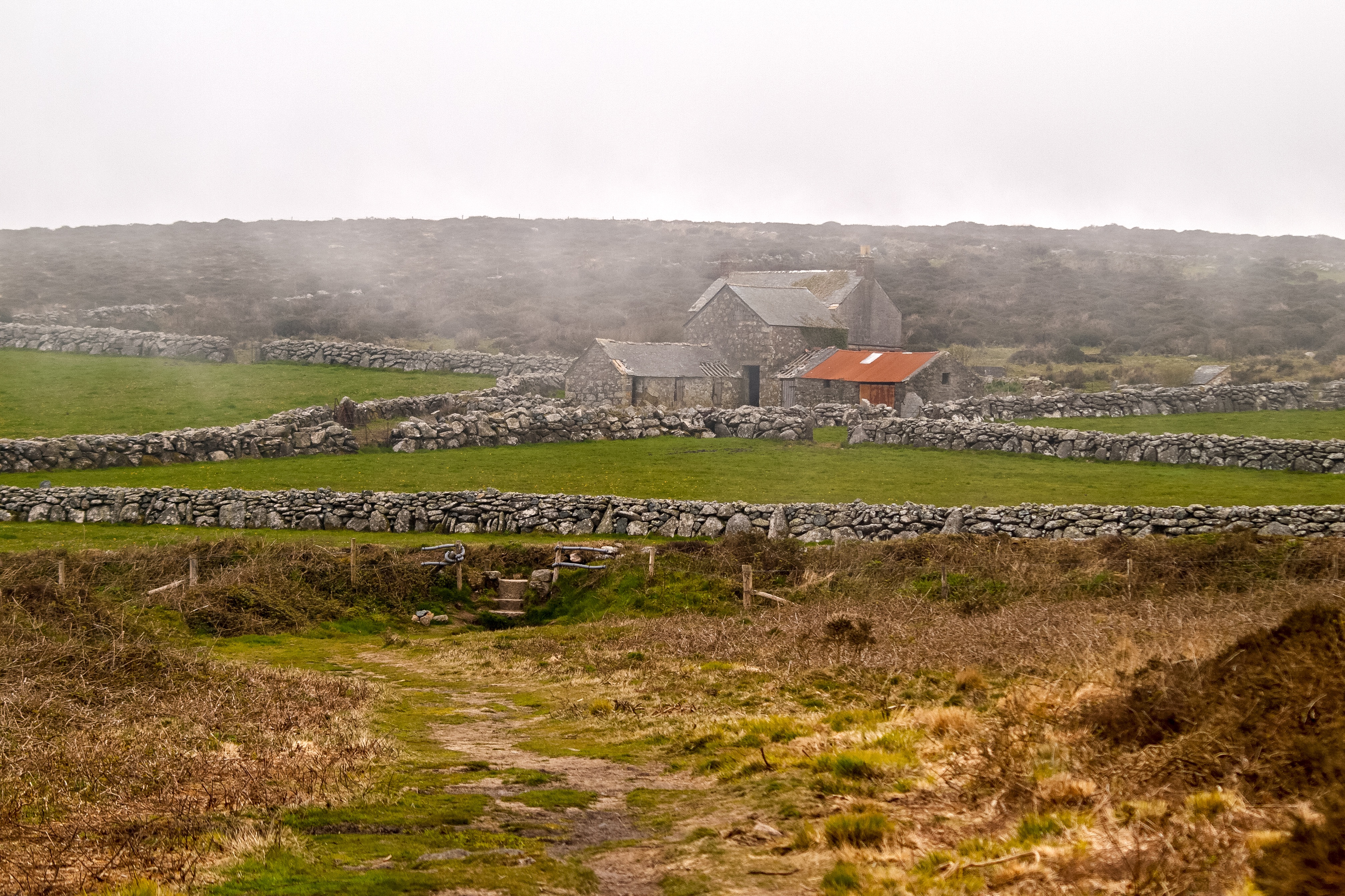 Cornwall Landscape Fog free image download