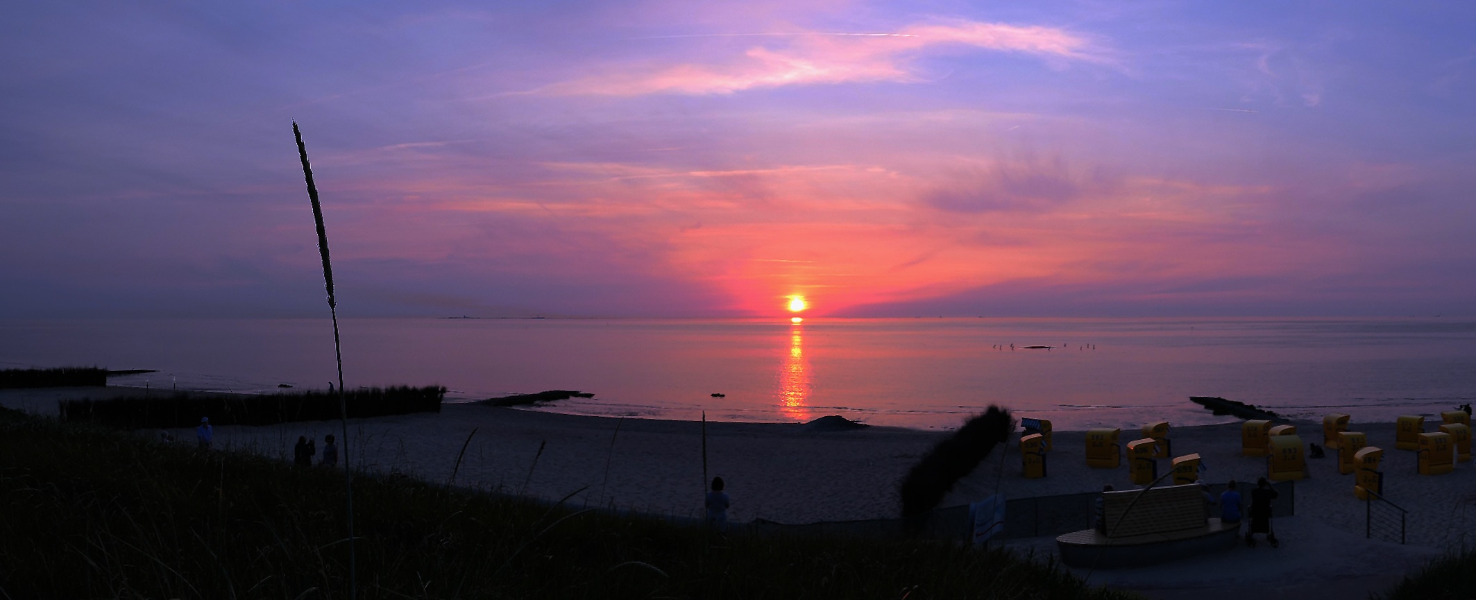 Sunset Afterglow Beach free image download