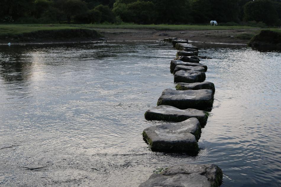 Steps Stones River free image download