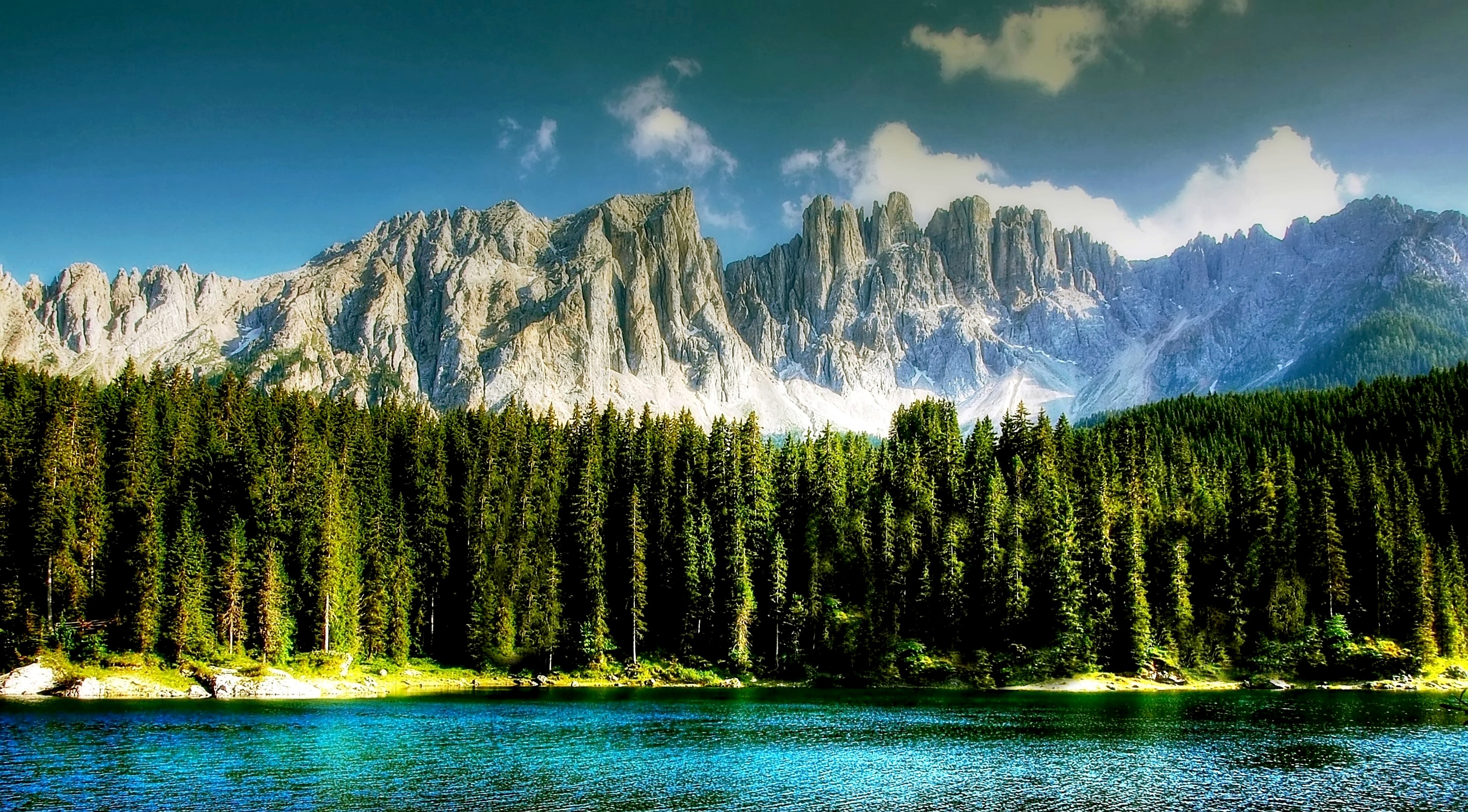 Dolomites Karersee Bergsee free image download