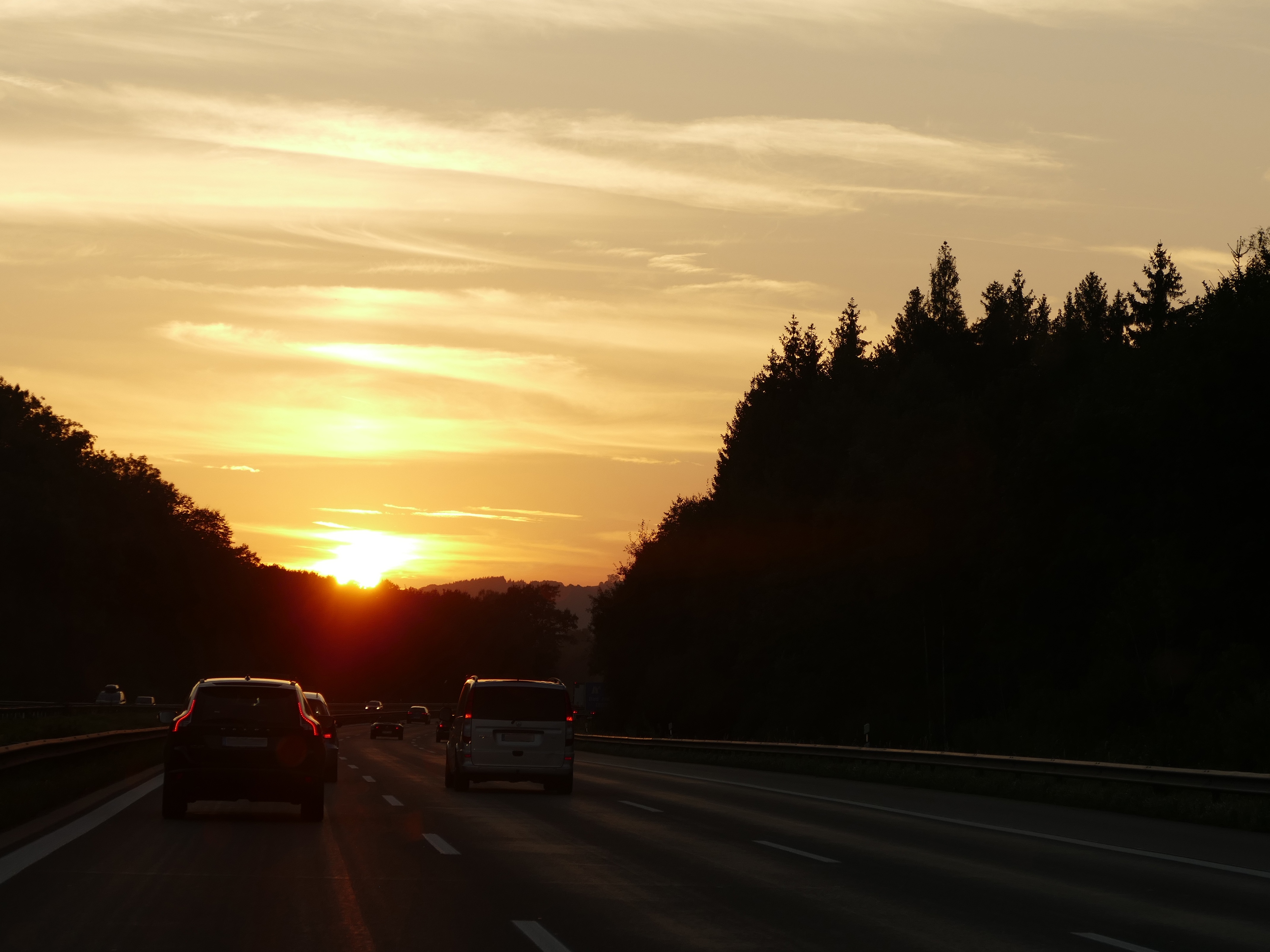 Sunset Travel Highway free image download