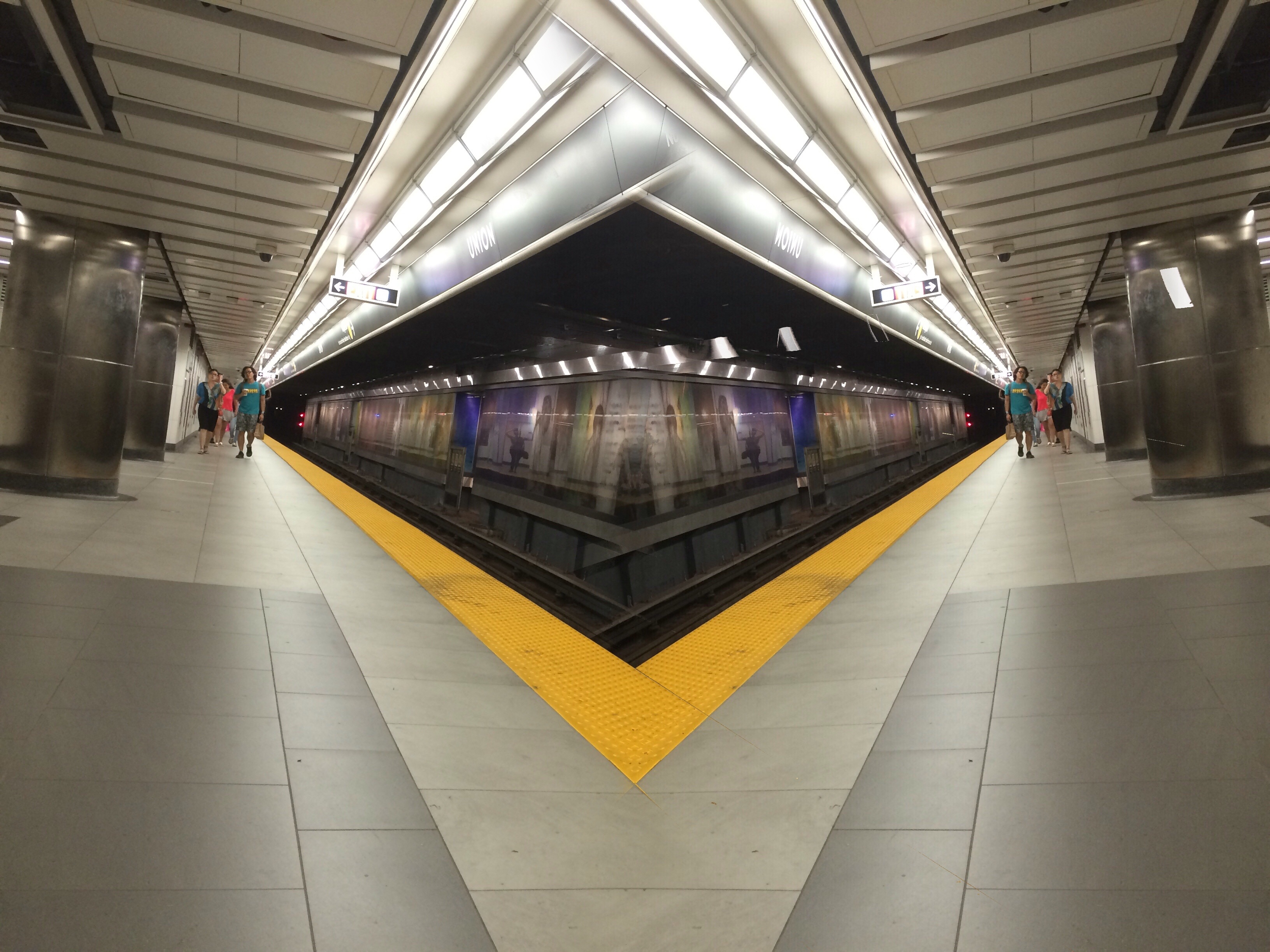 Subway Surreal Tunnel perspective view free image download
