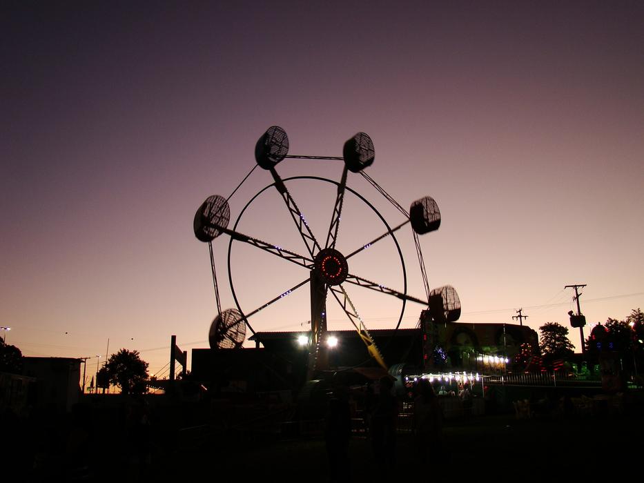 Ferris Wheel Park Sunset free image download