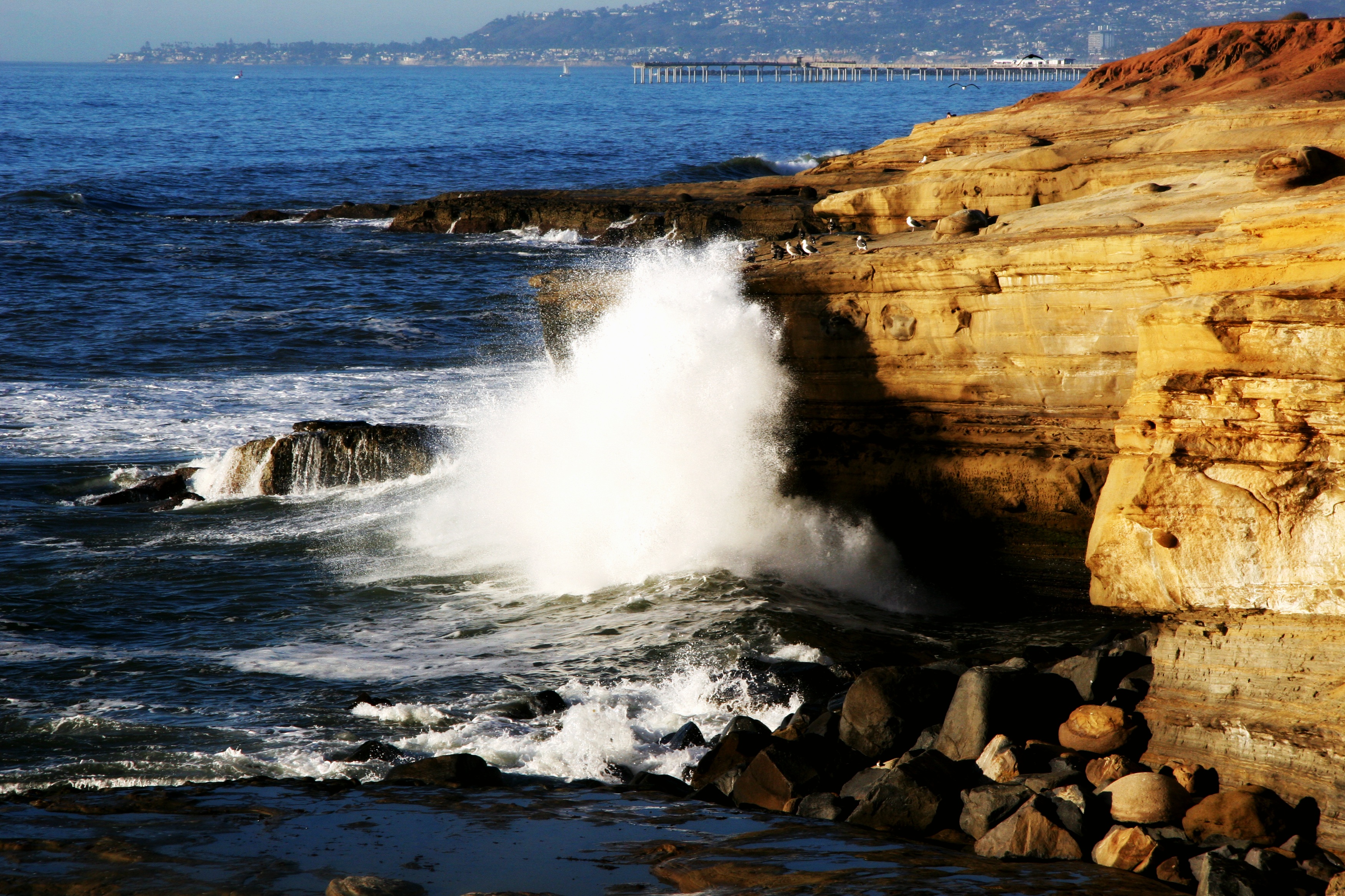 Cliffs Beach Sea free image download