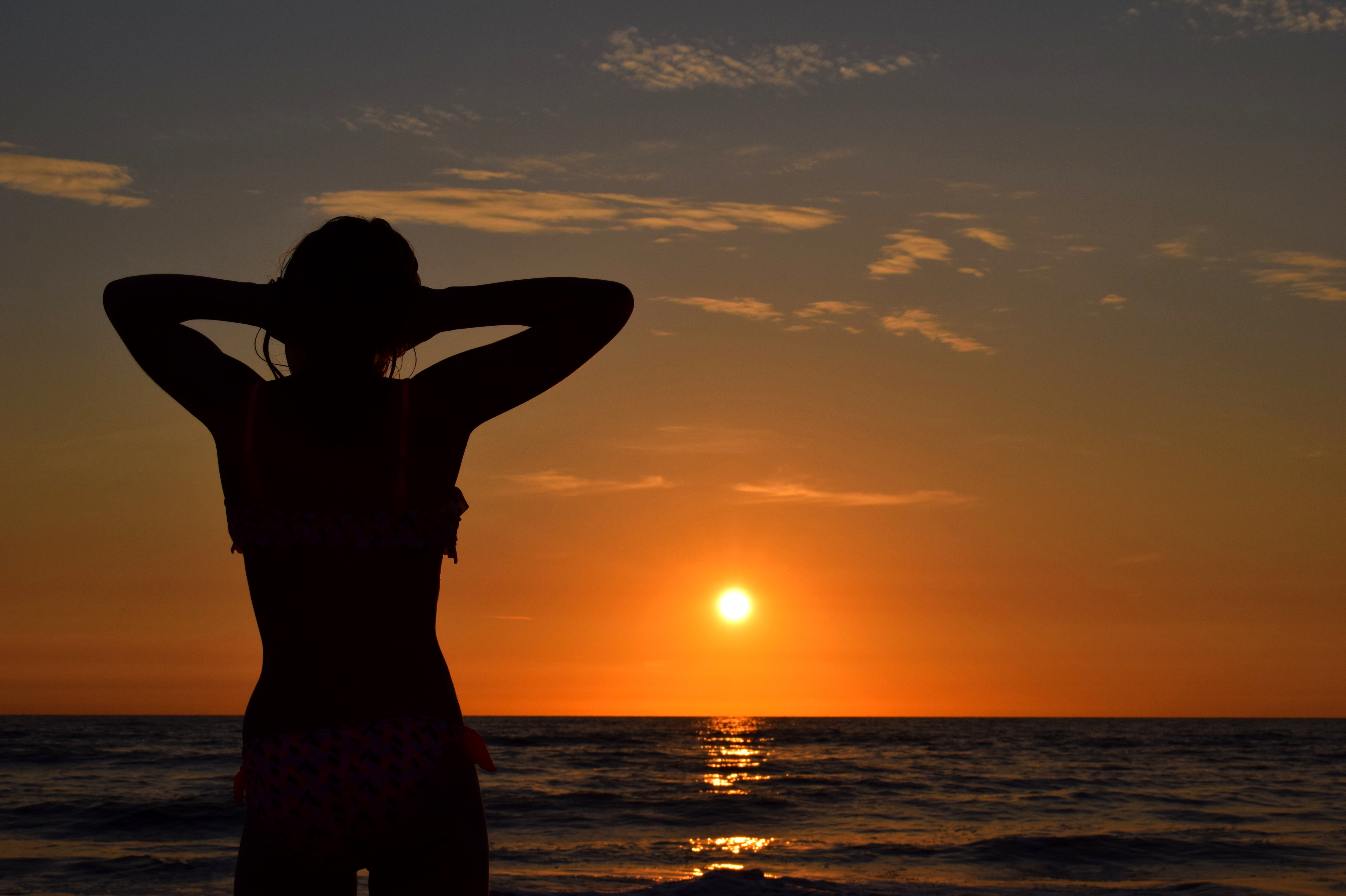 Sunset Sea Hot free image download