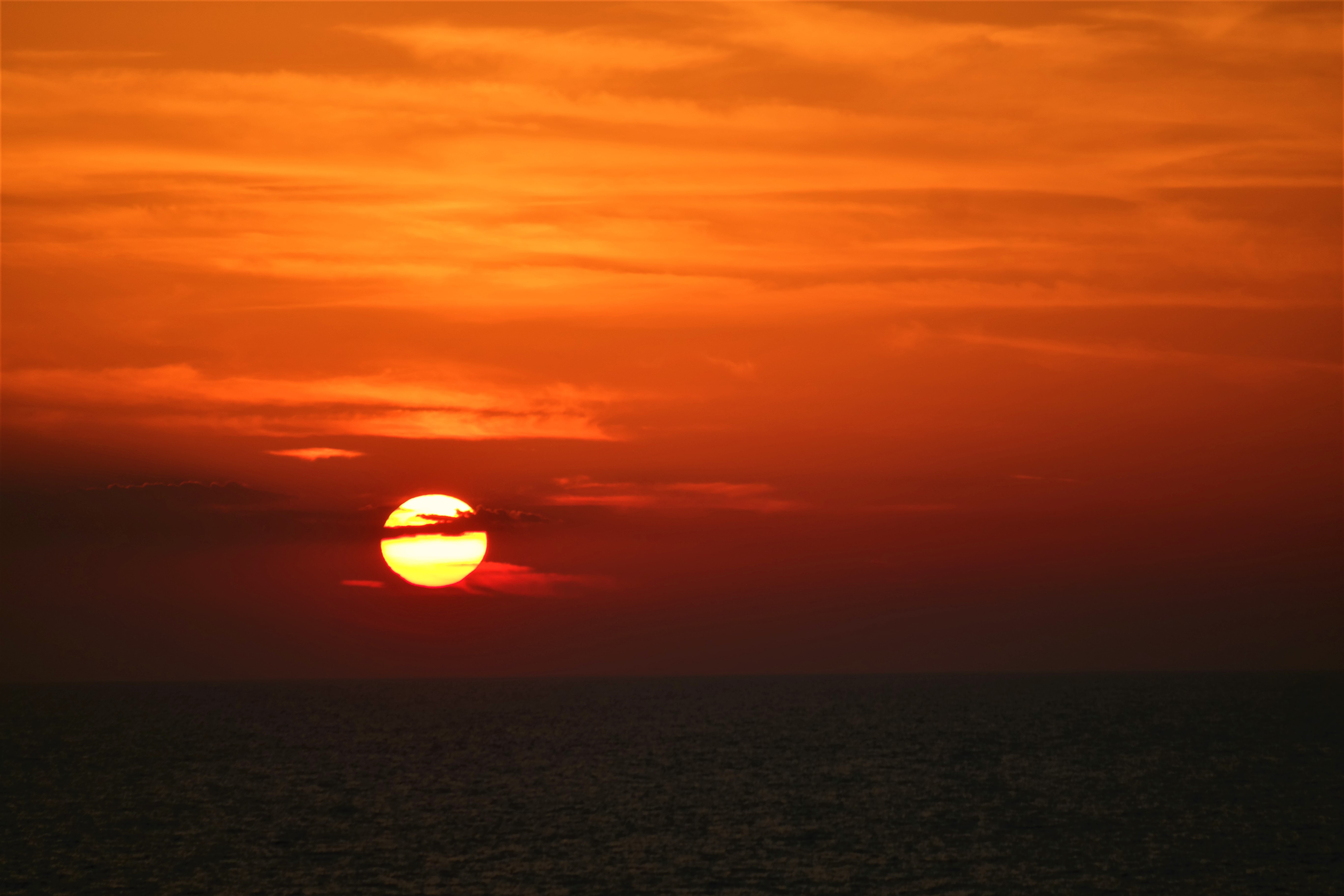 Sunset Afterglow Sea free image download