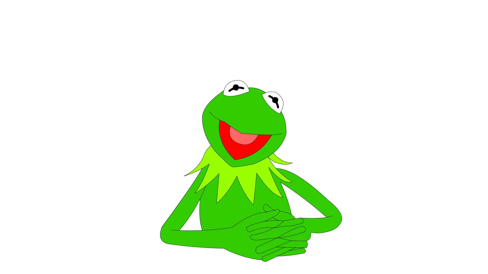 Kermit frog green muppets drawing free image download