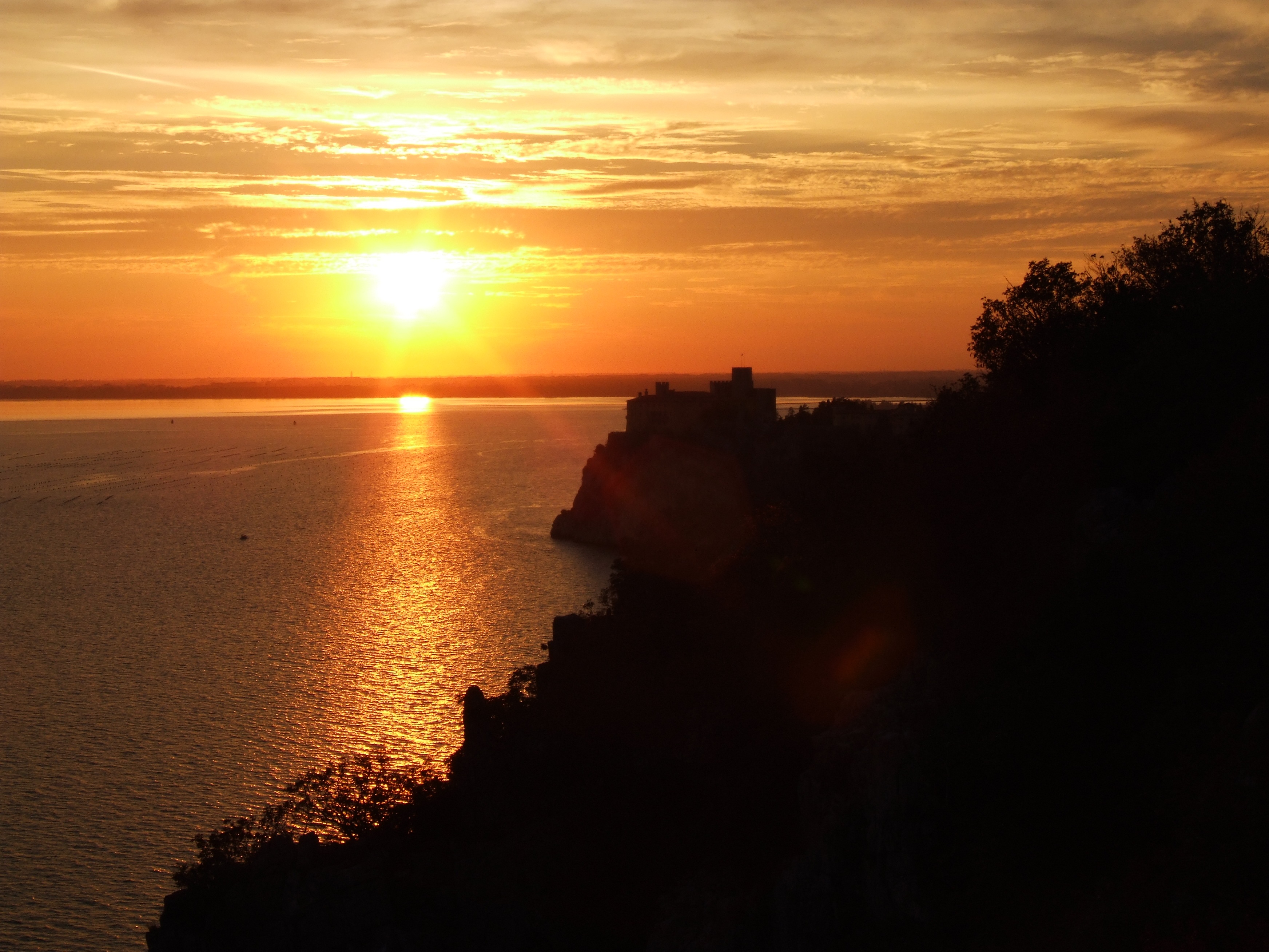 Sunset sea view free image download