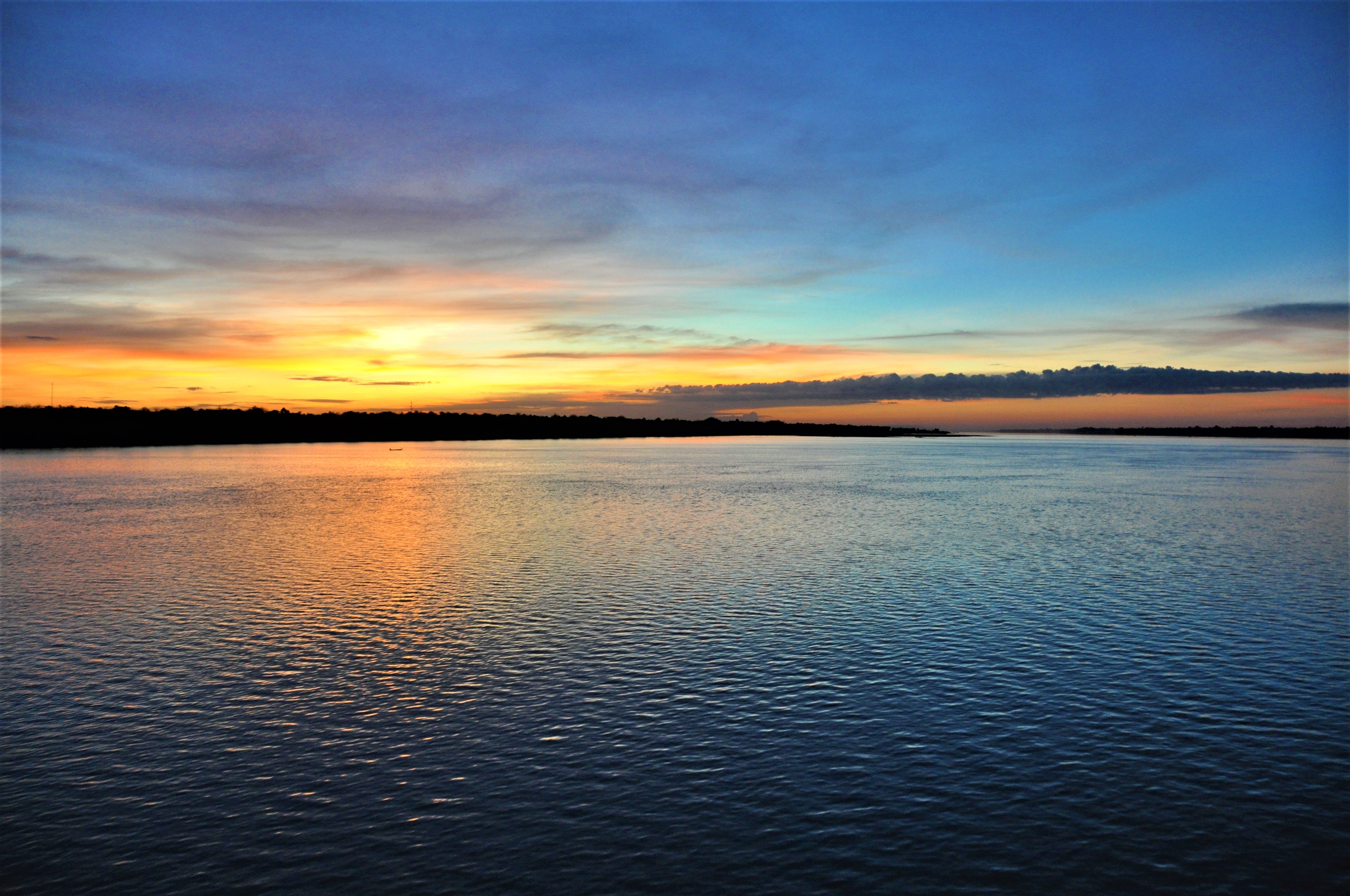 Sunset Tonle Sap Lake free image download