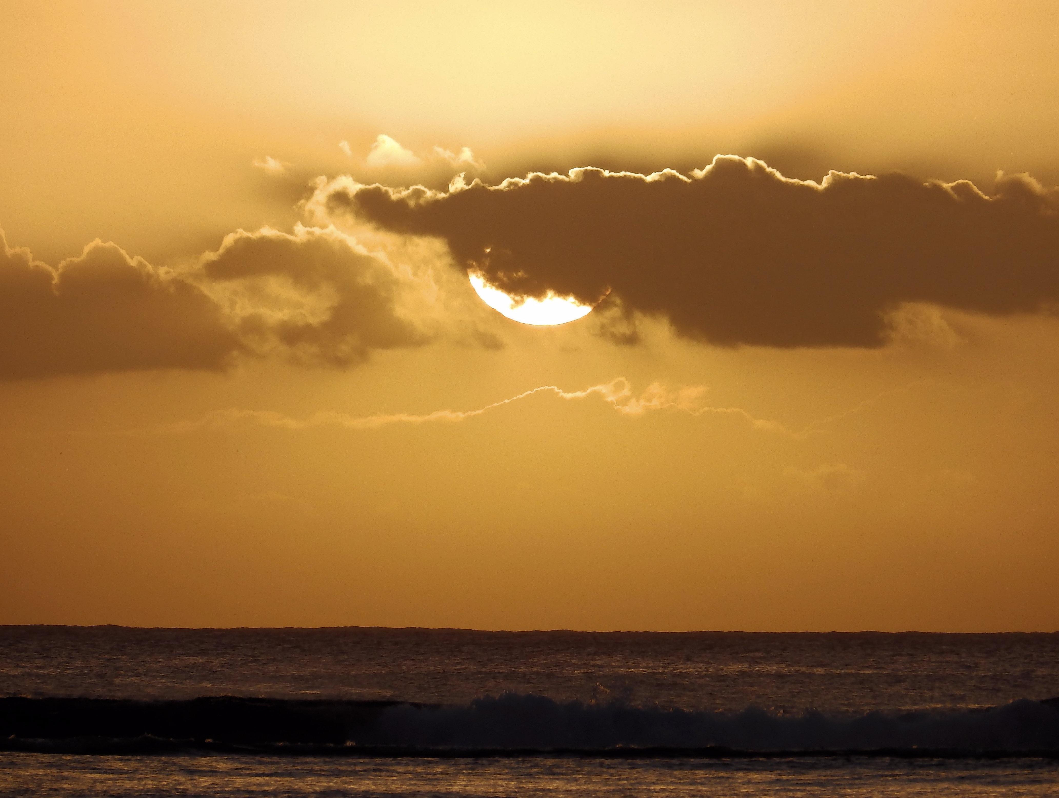 Sunset Gold Clouds free image download