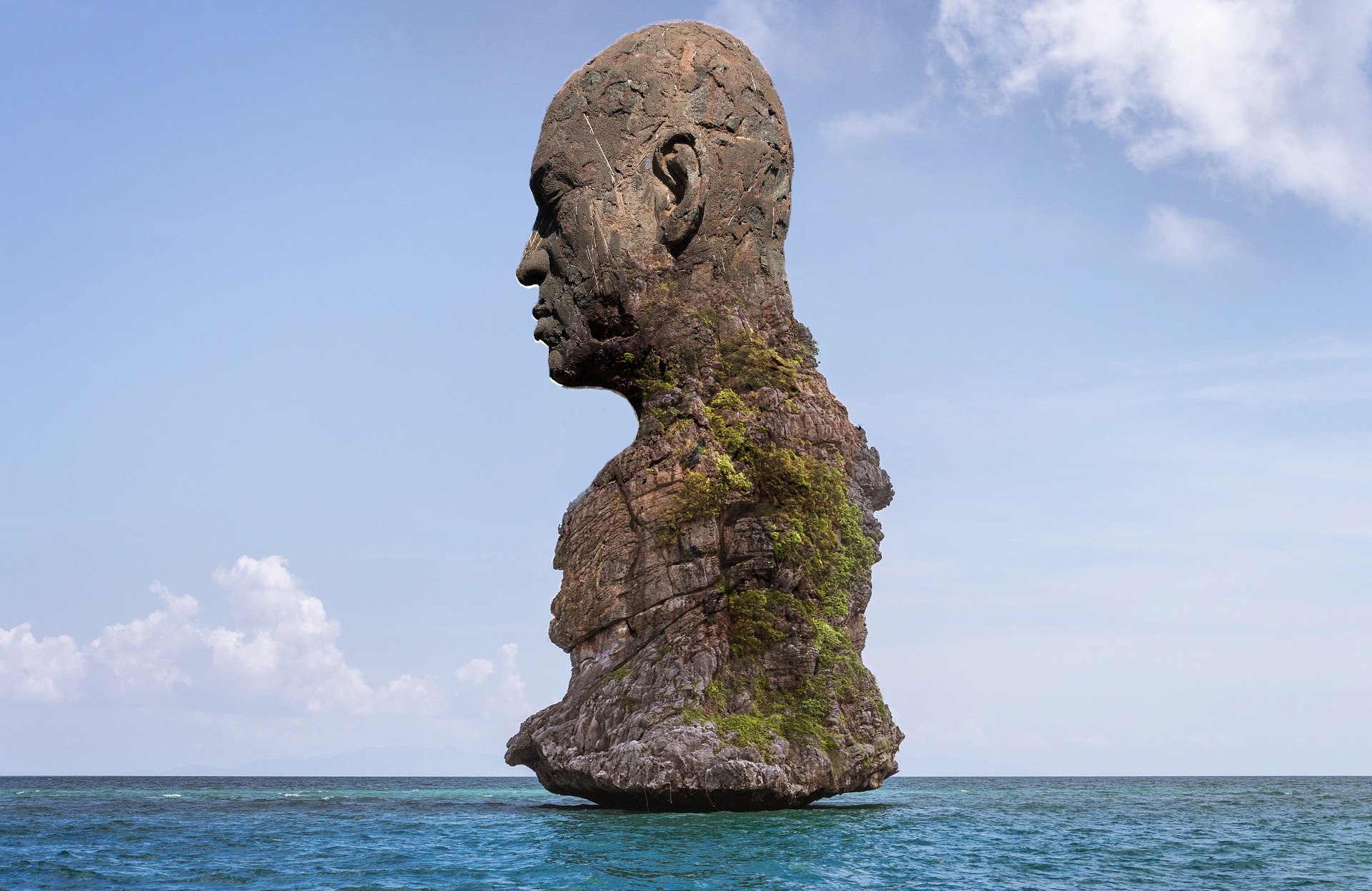 Sea Waters Statue free image download