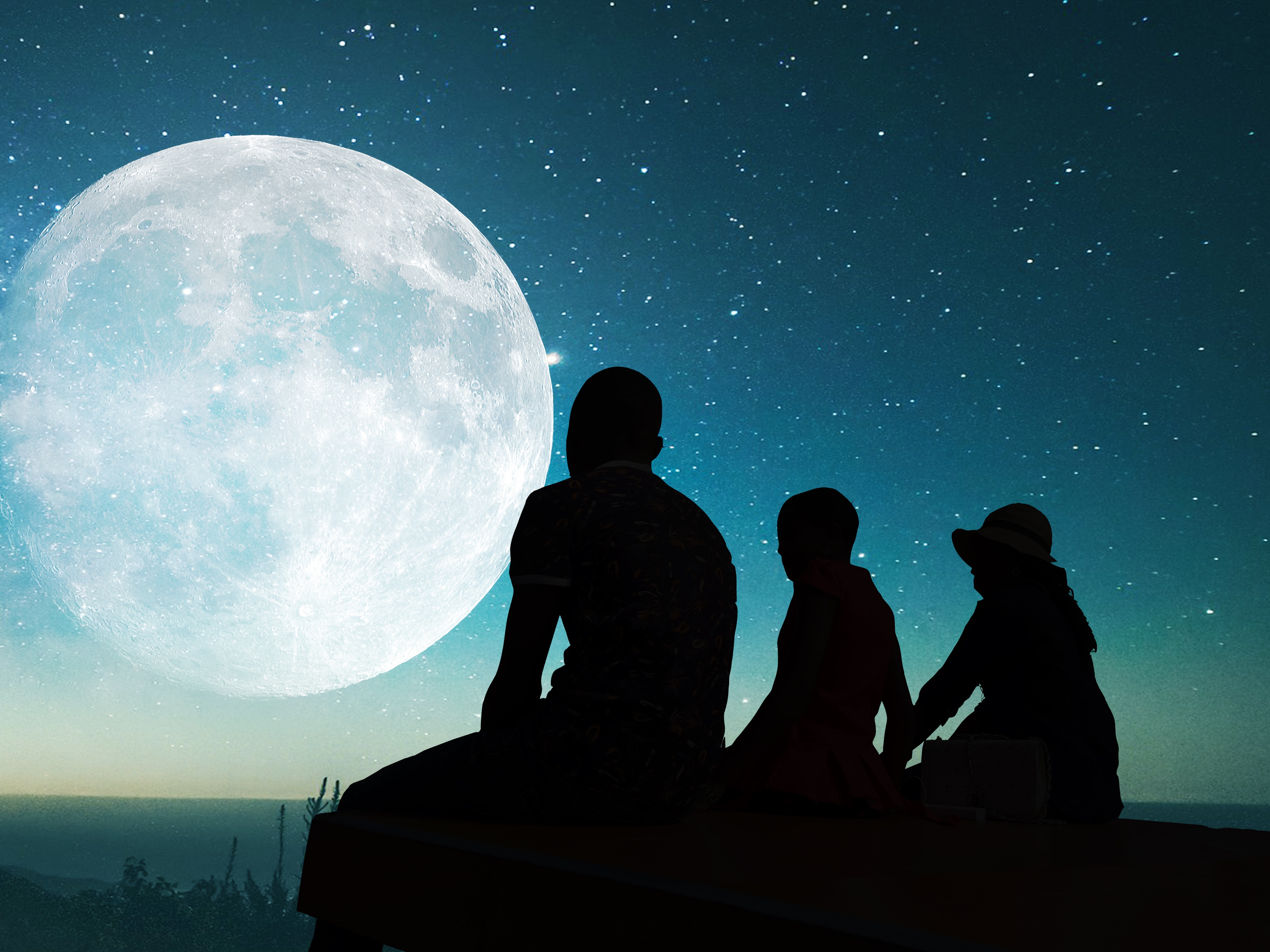 Moon Sky Twilight free image download