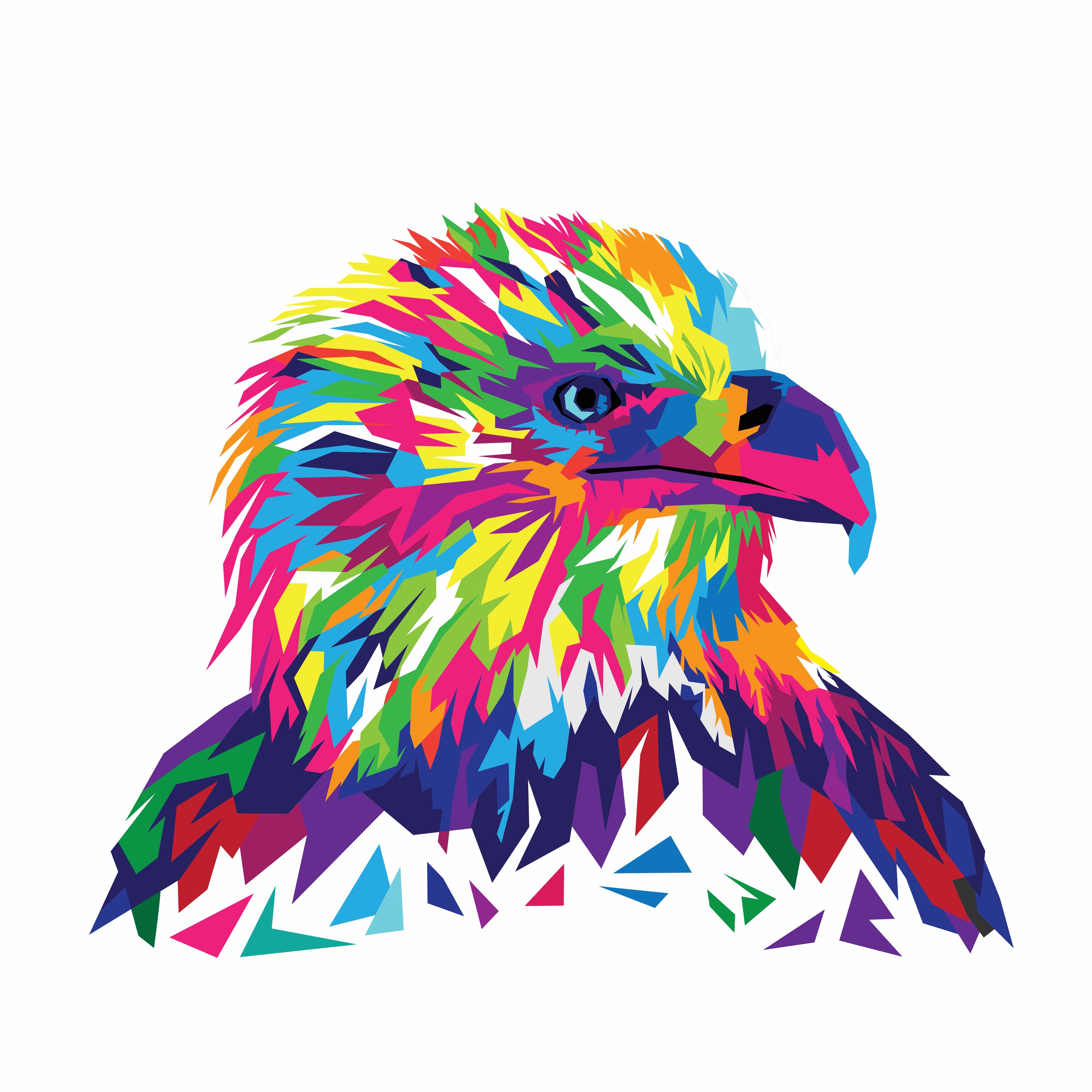 Colorful eagle vector free image download