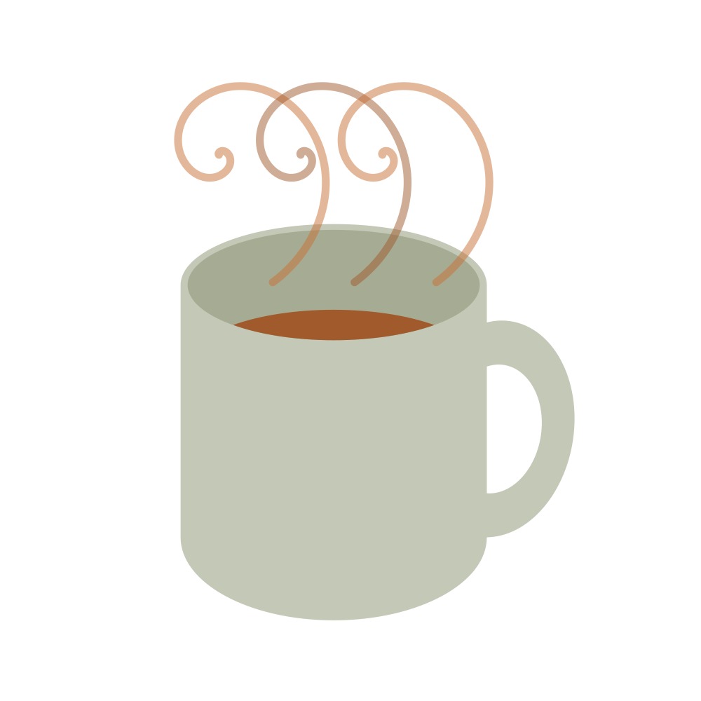 Drawing of a hot mug of coffee free image download