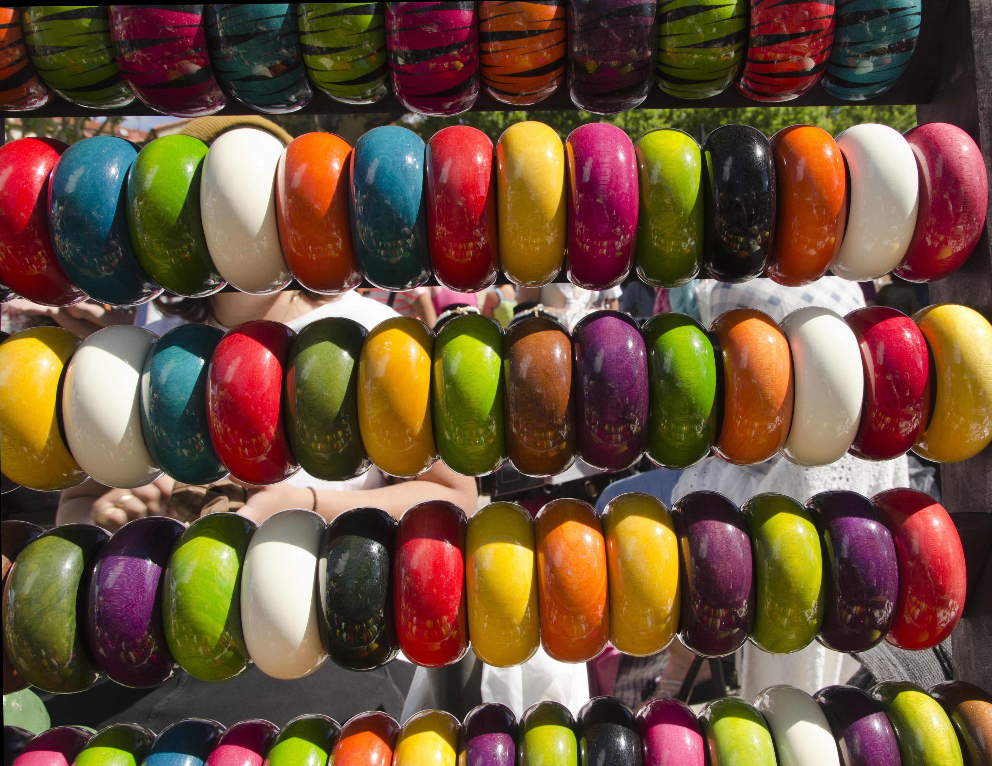 Colored plastic balls on a string free image download
