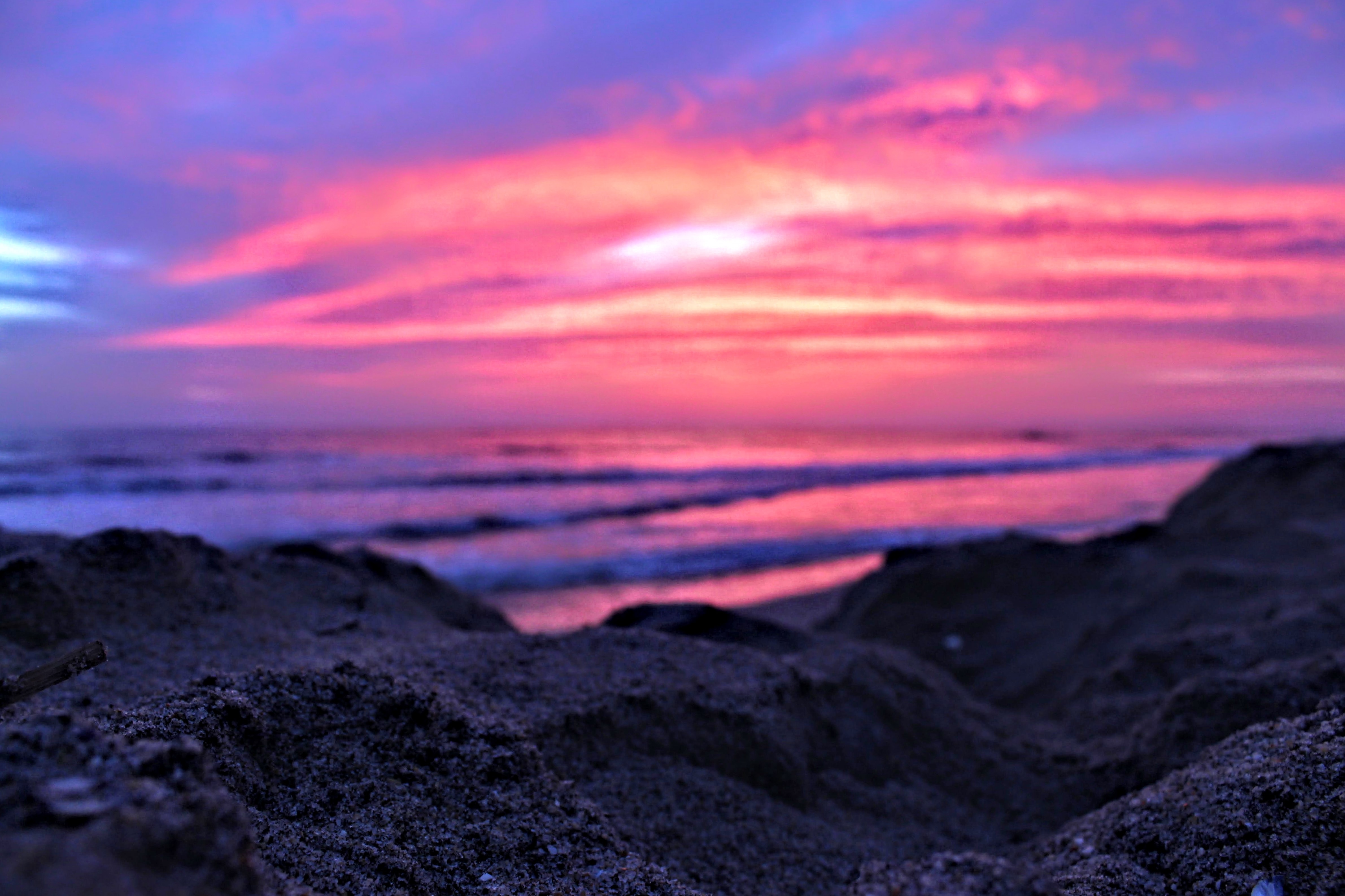 Sunset Red Blue free image download