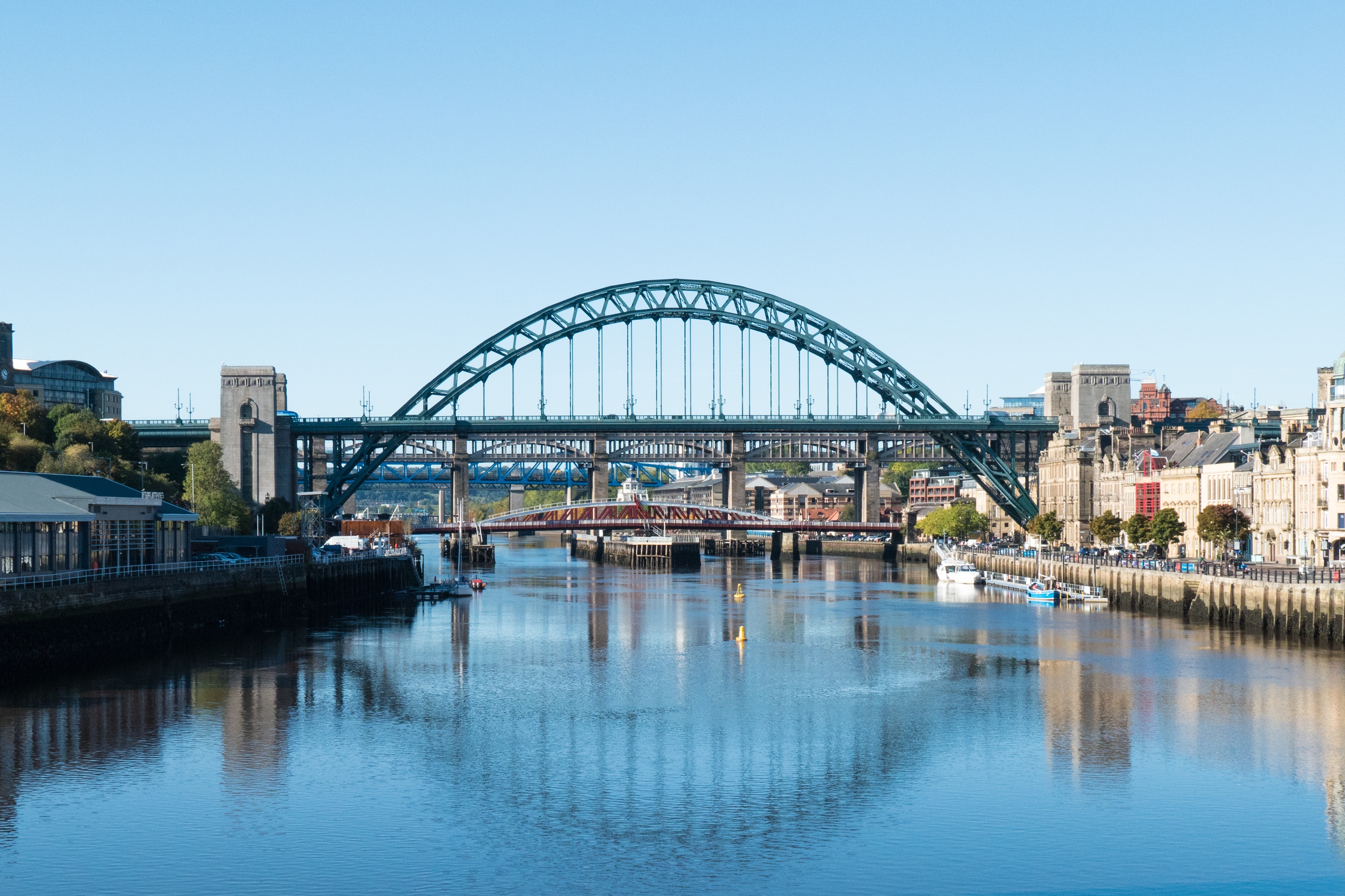 Big bridge with the blue lake free image download