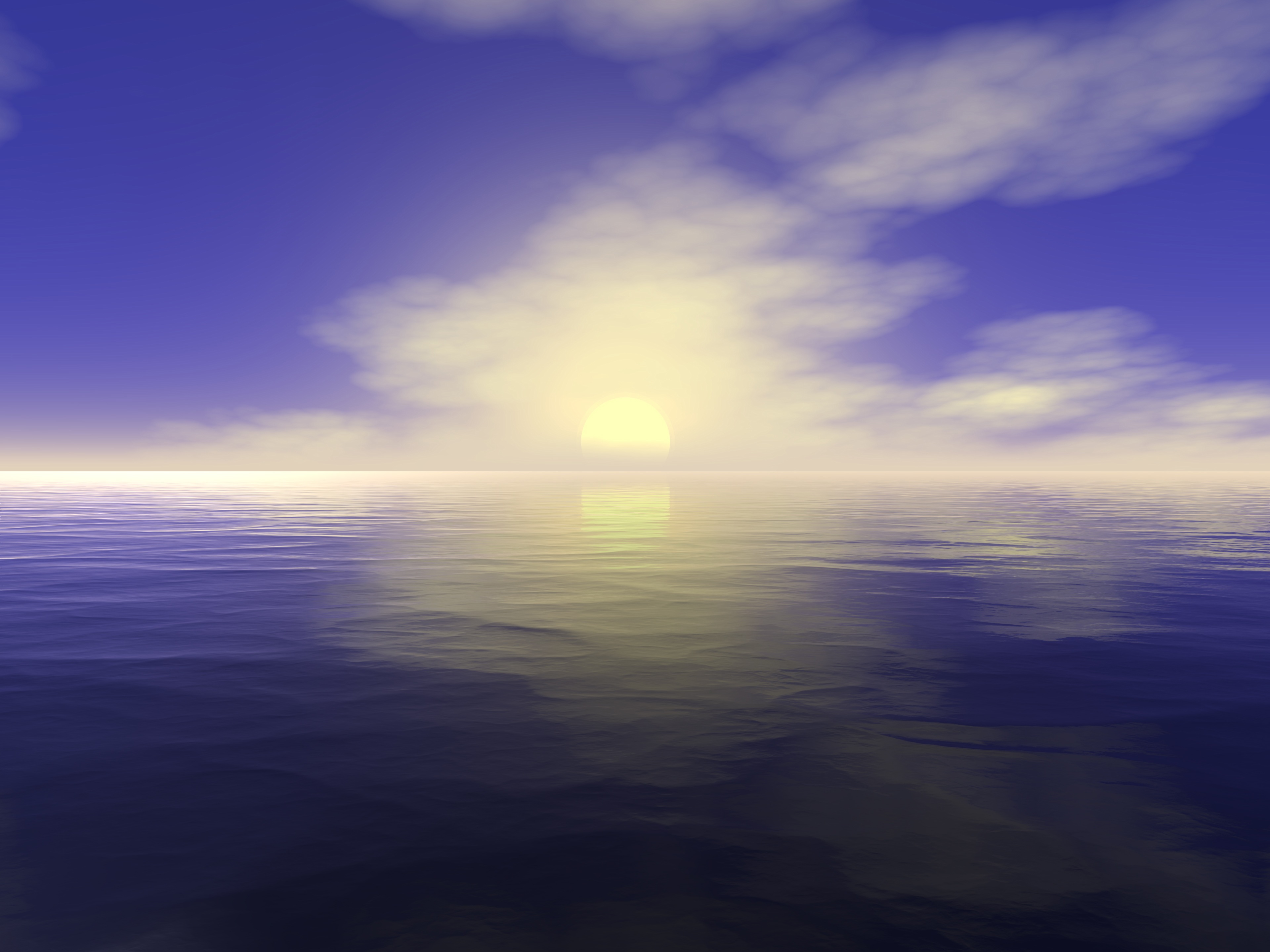 Sunset Sea Reflection free image download