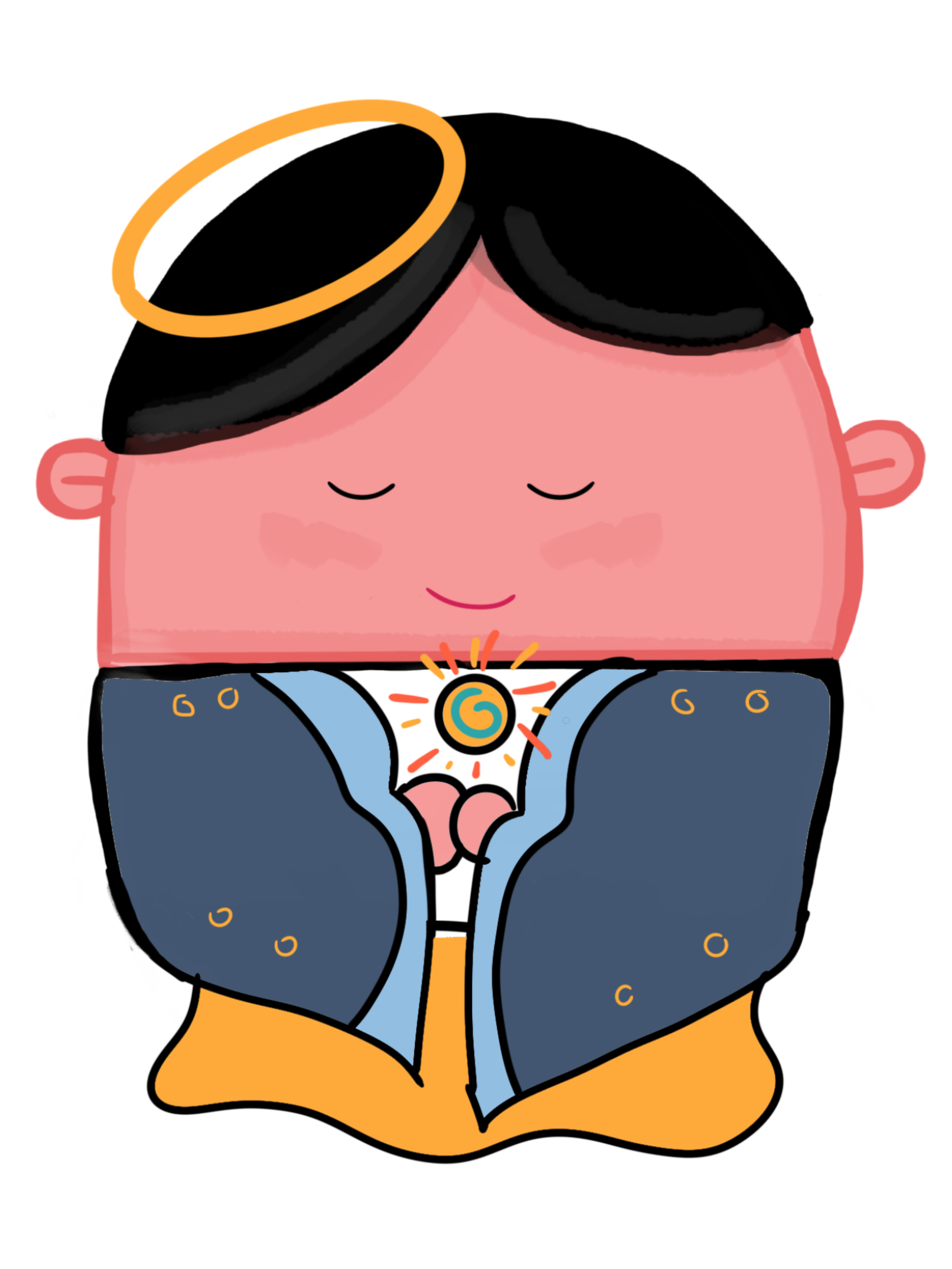 Holy man with a halo free image download