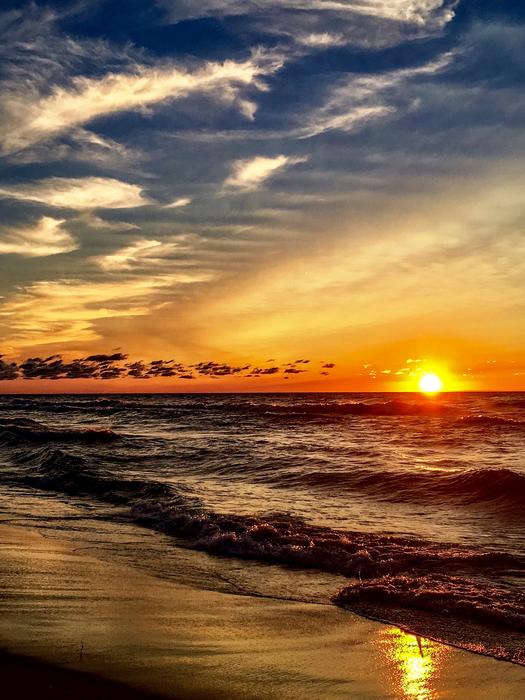 Beach Sunset Pure Michigan free image download