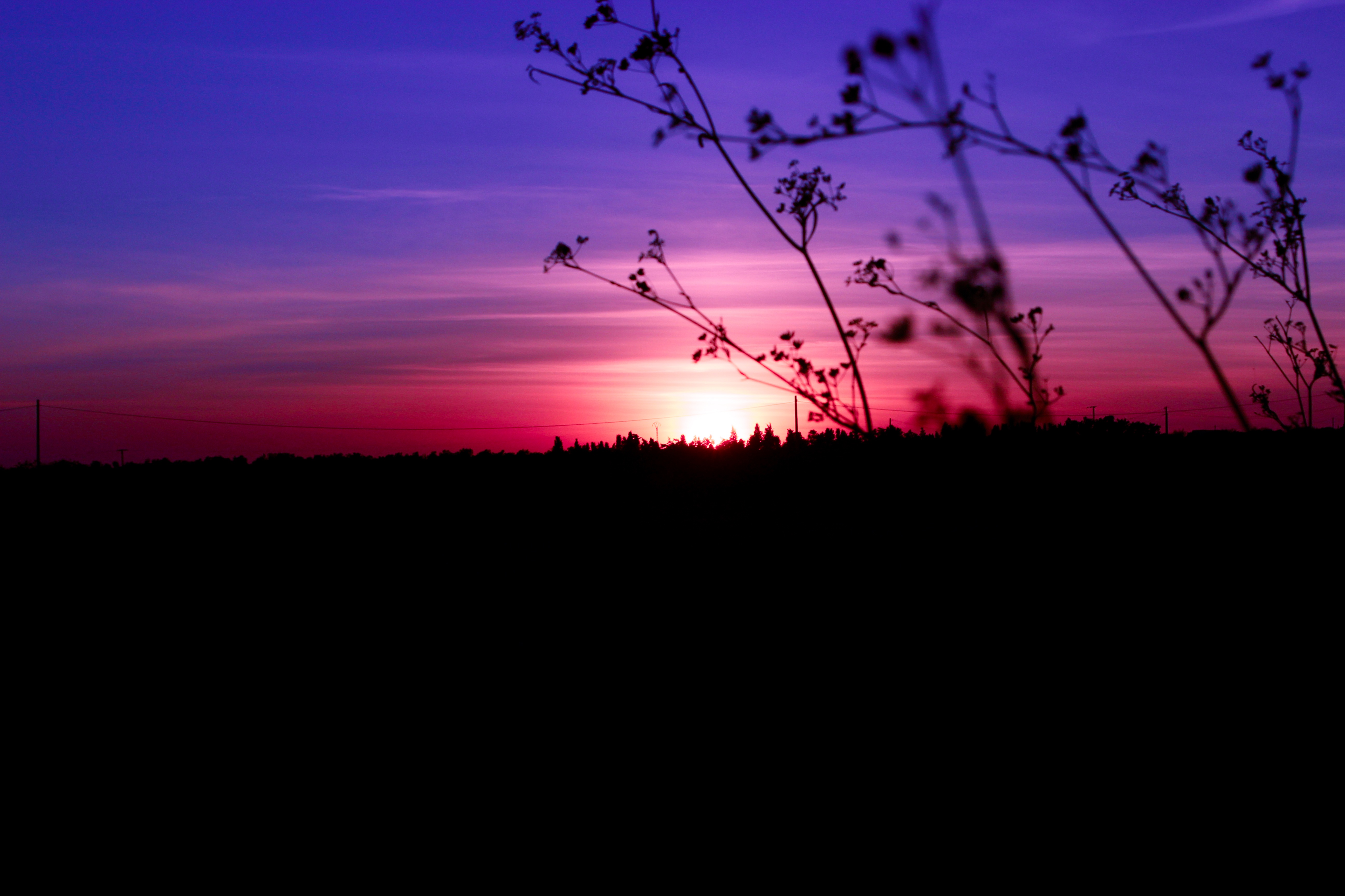 Purple Sunset Sky free image download