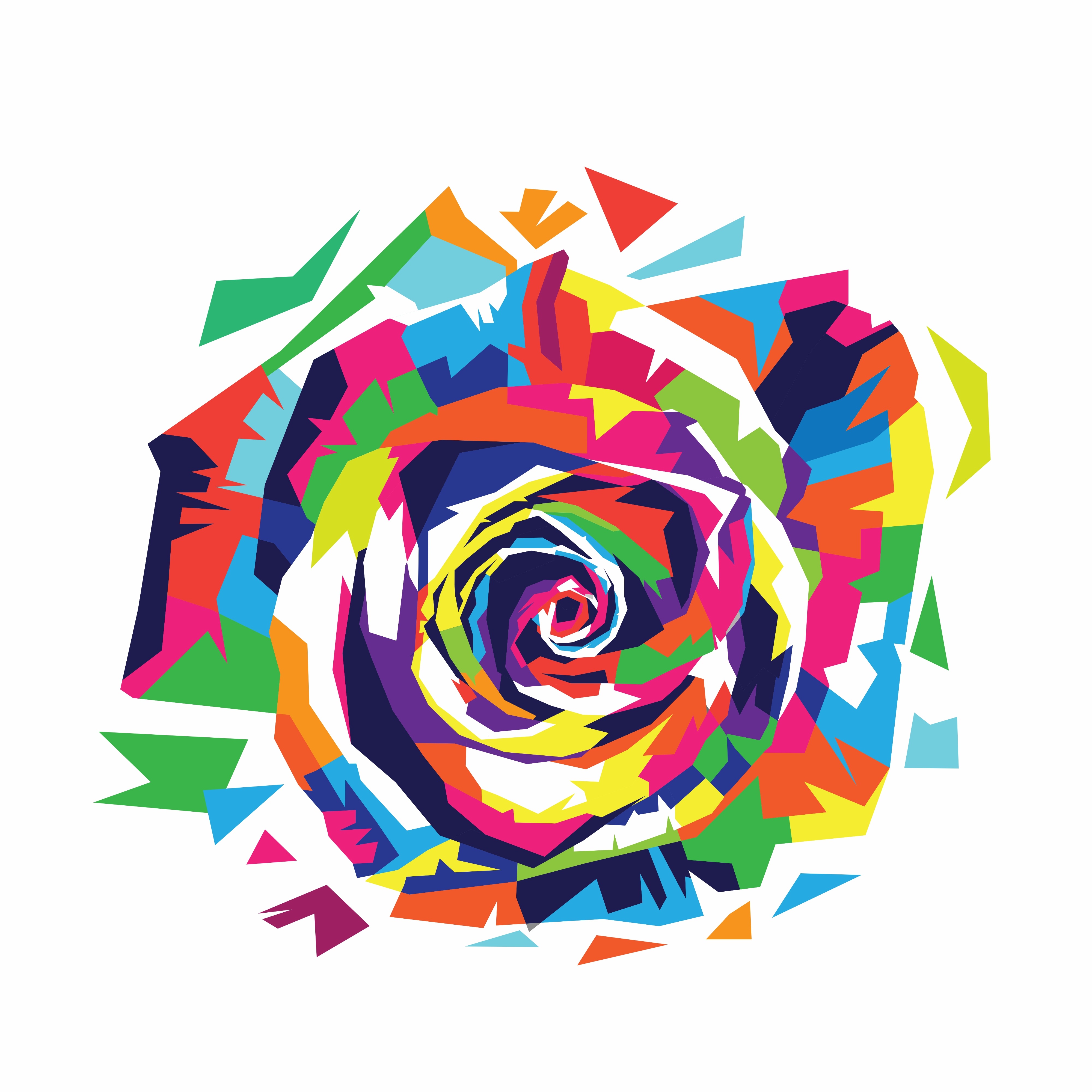 Colored rose design free image download