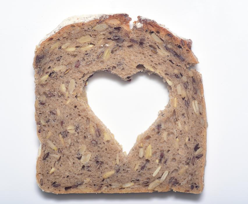 Carved heart in bread free image download