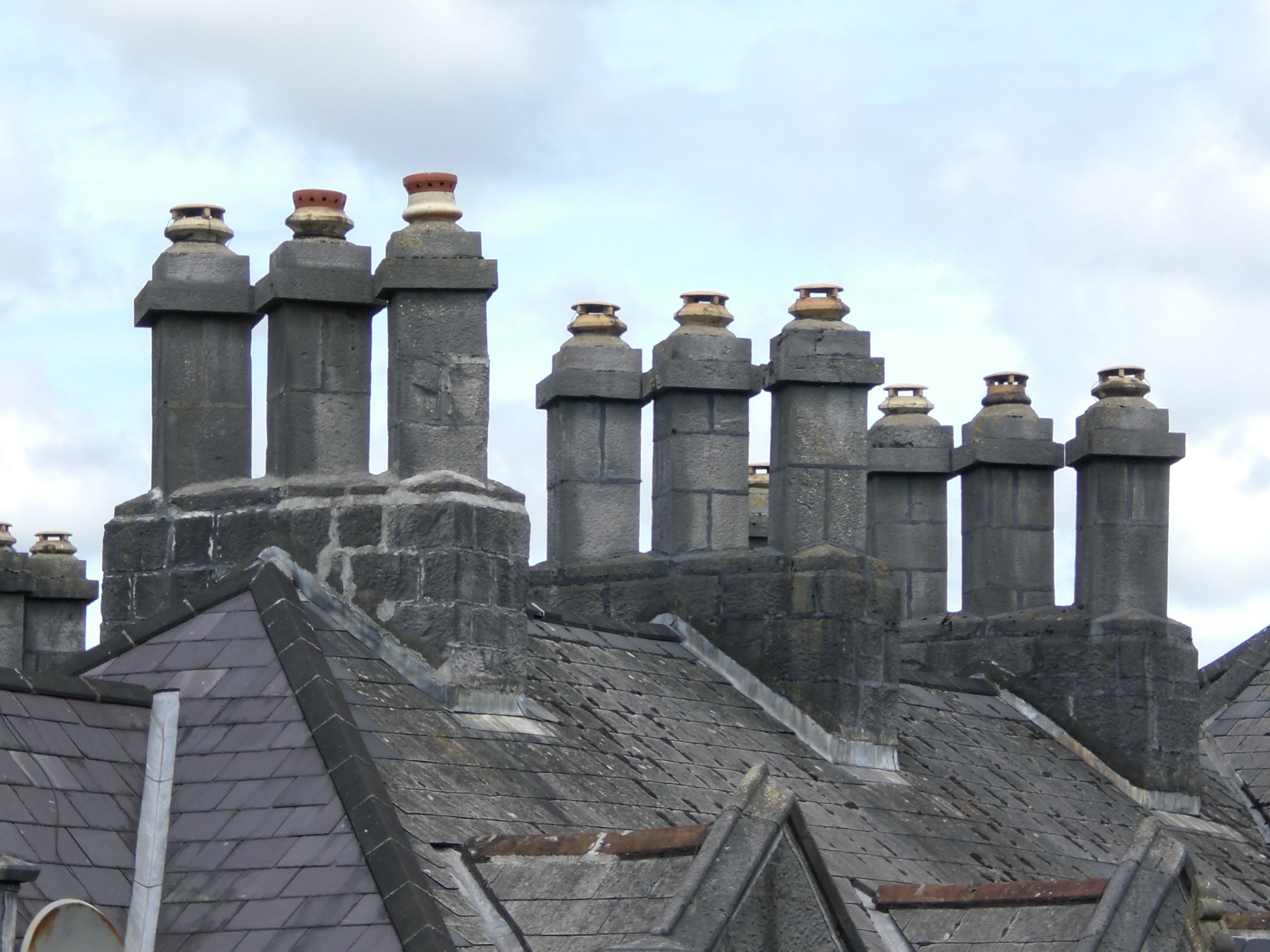 Architecture House Roof chimneys free image download