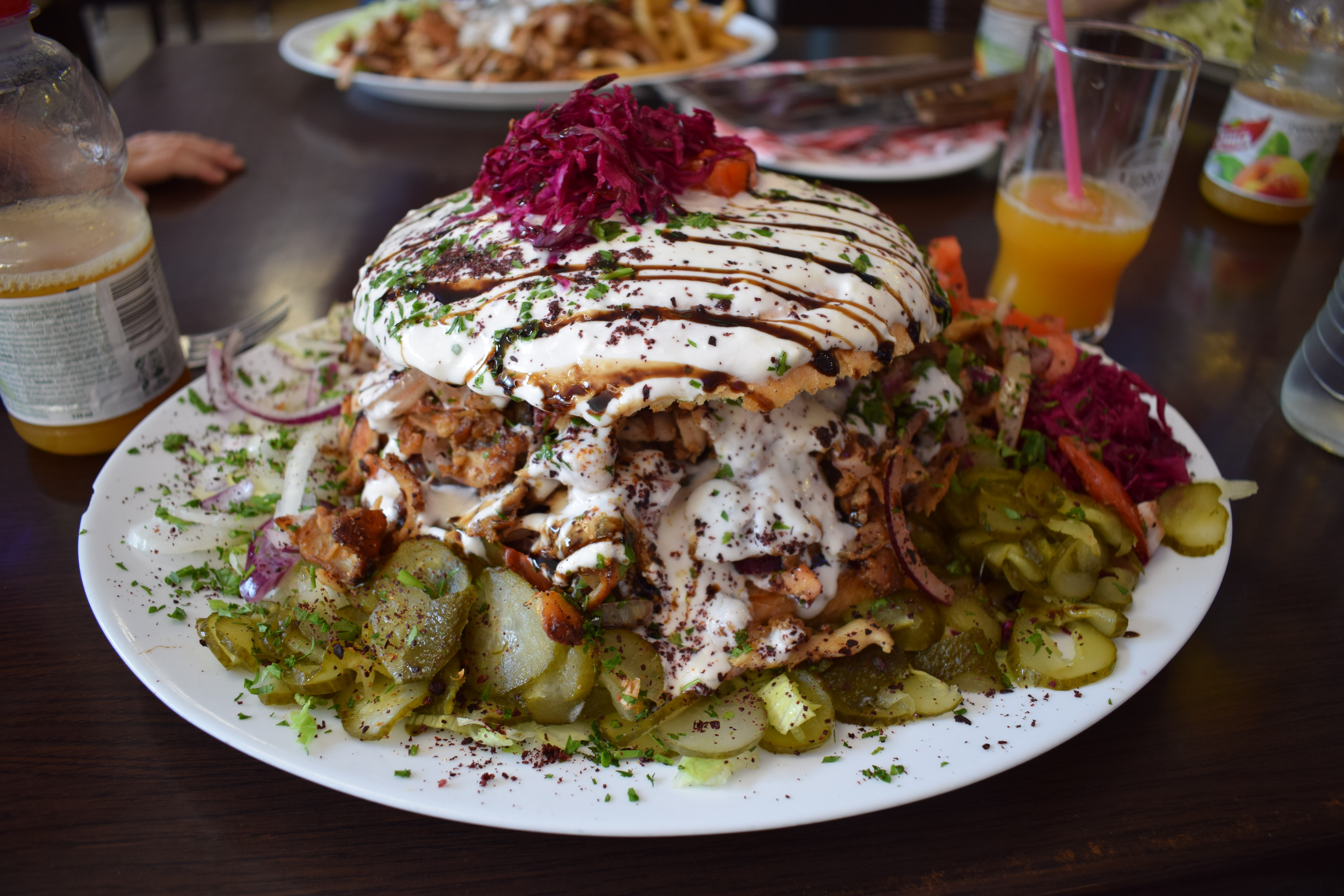 Delicious large gyros with sauce free image download