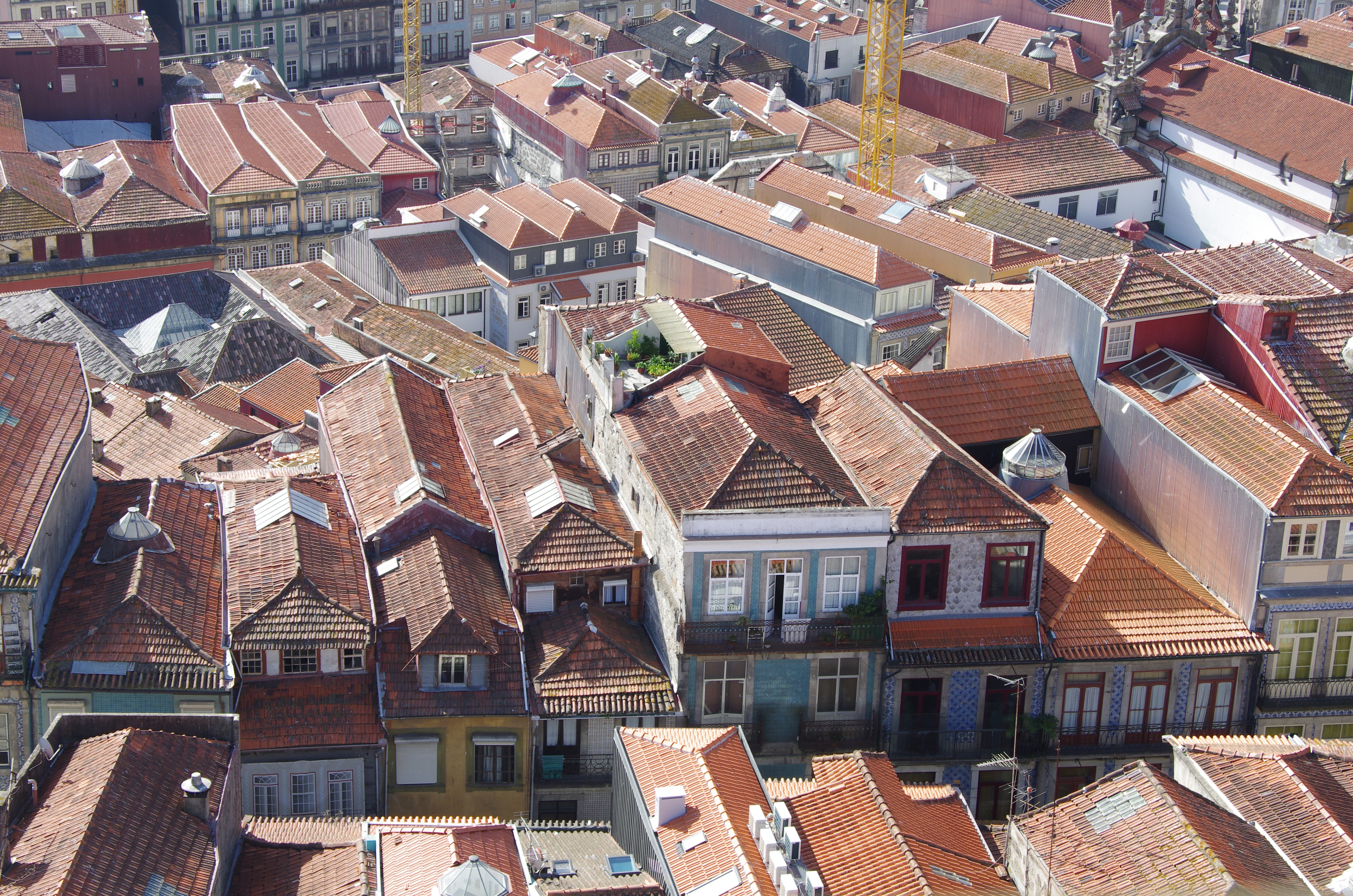Aeral view of Porto Buildings Roofs free image download