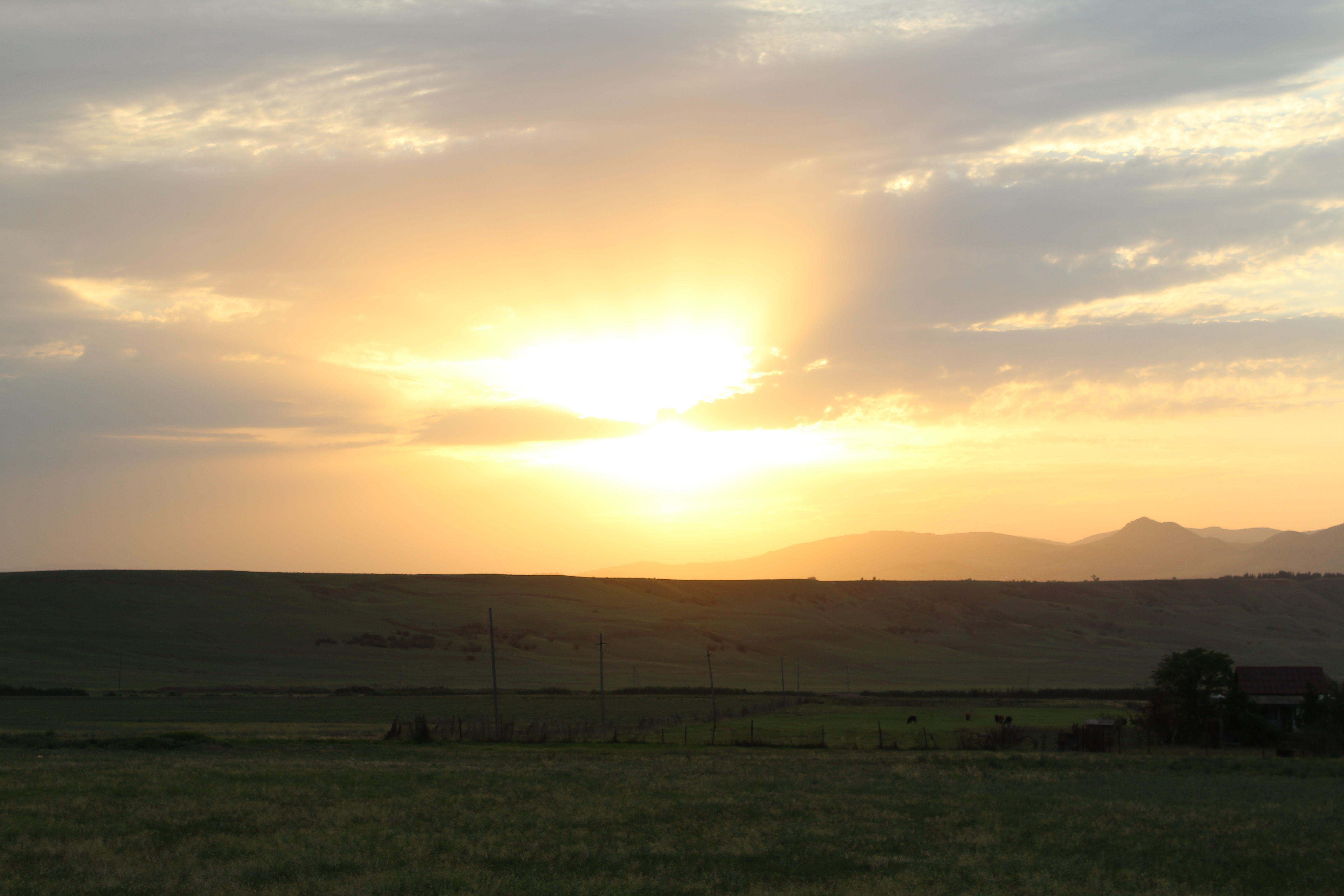 Sunset Village Country free image download