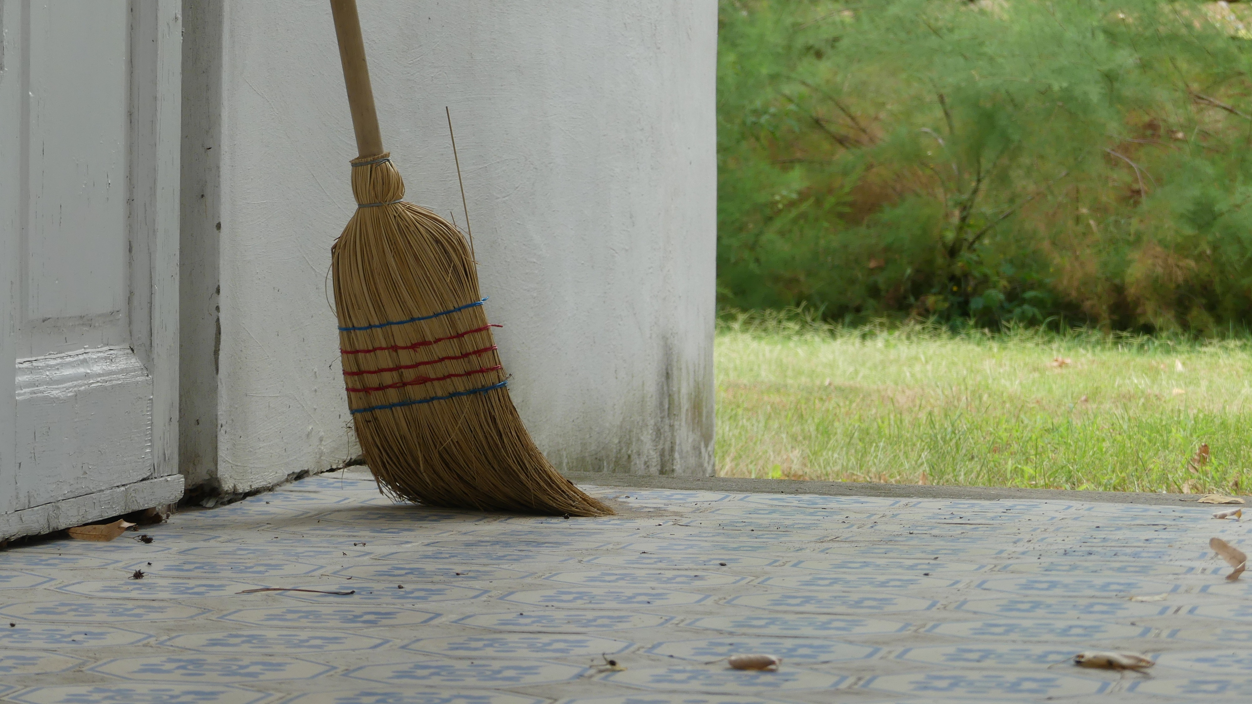 Broom by the backyard free image download