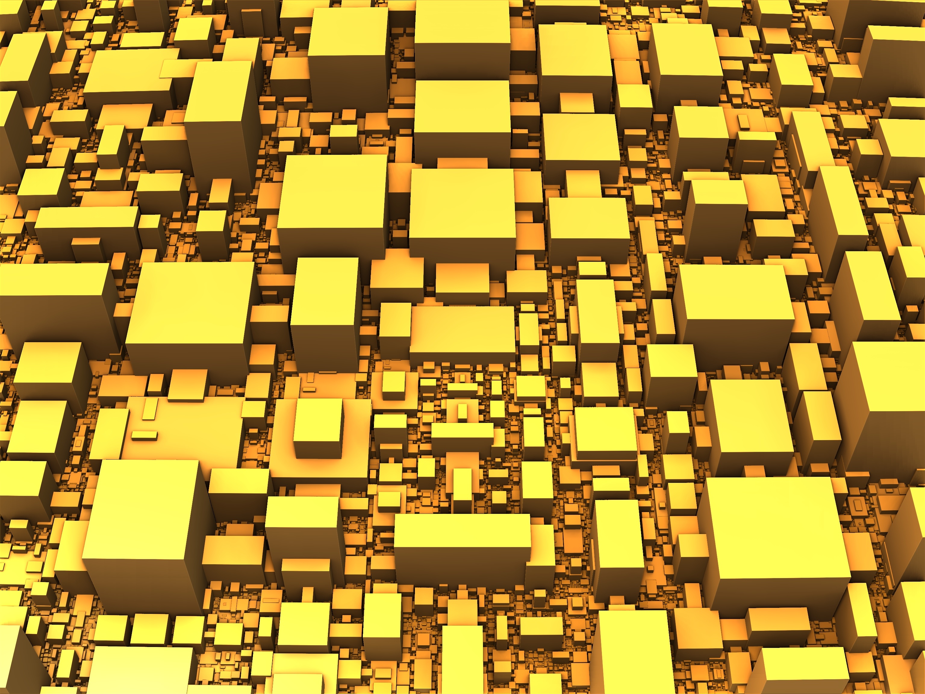 Geometric gold cubes free image download