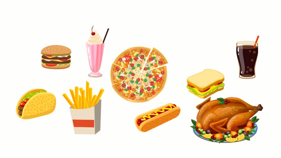 Fried appetizers drawing free image download