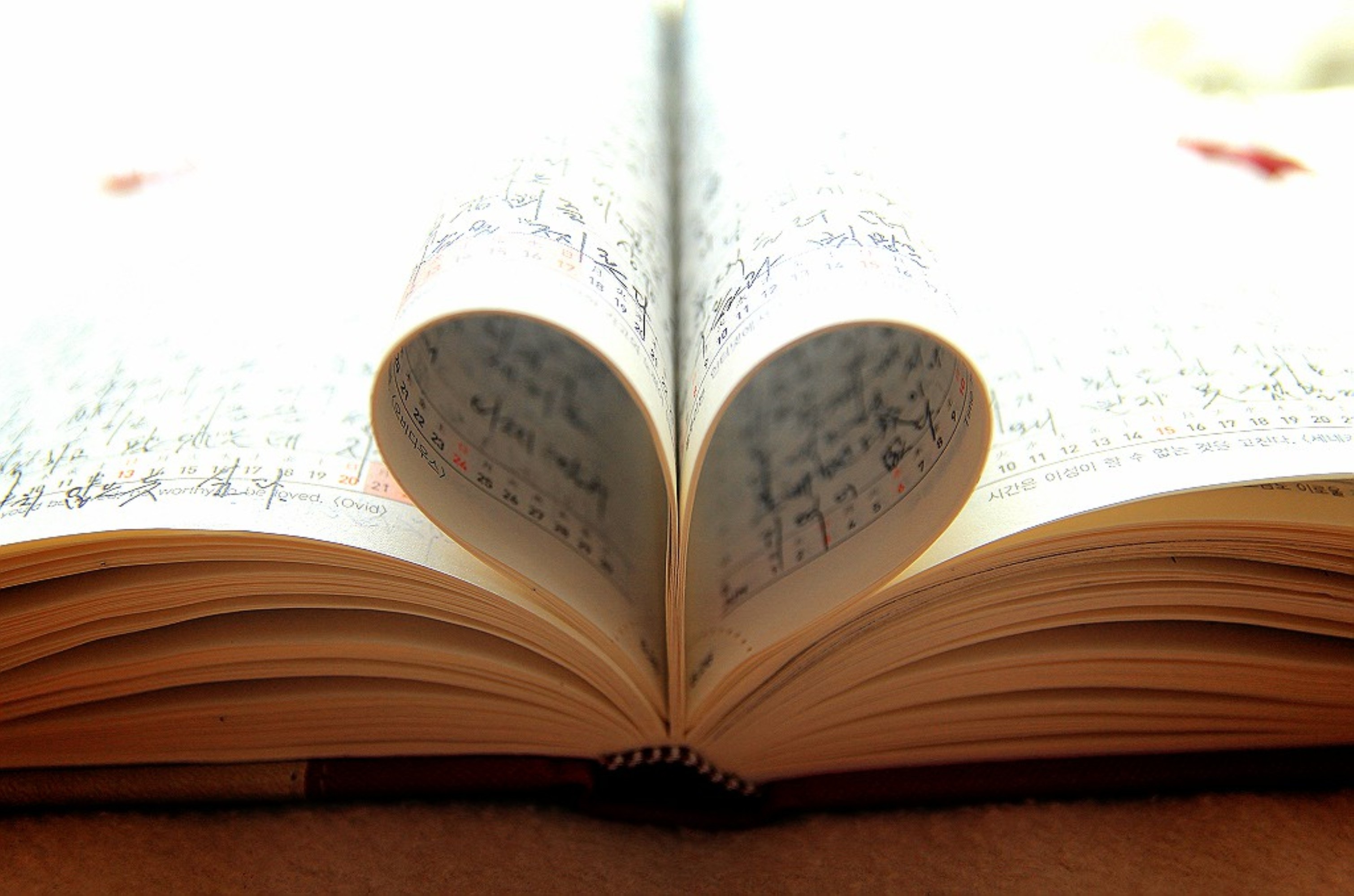 Heart book paper free image download